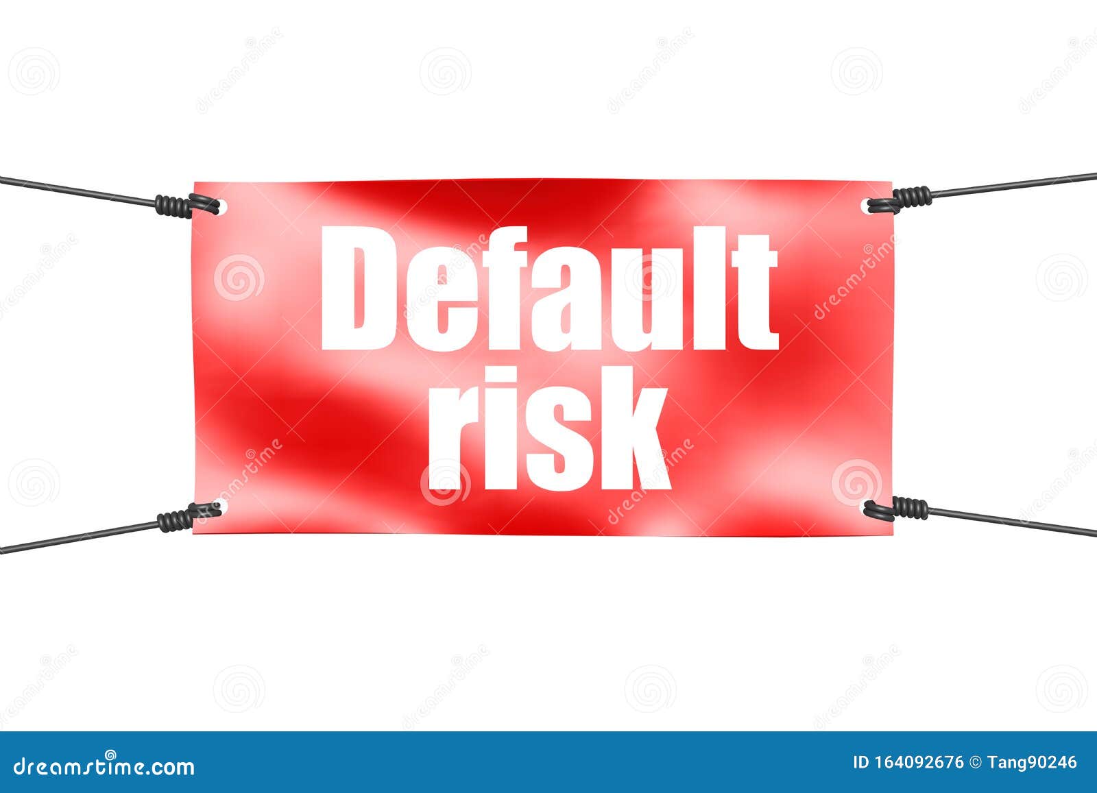 Default Risk Word with Red Banner Stock Illustration - Illustration of ...