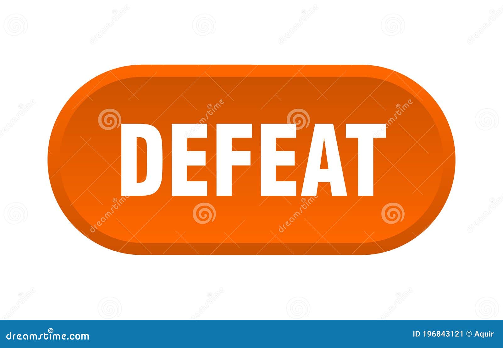 Defeat button stock vector. Illustration of label, seal - 196843121