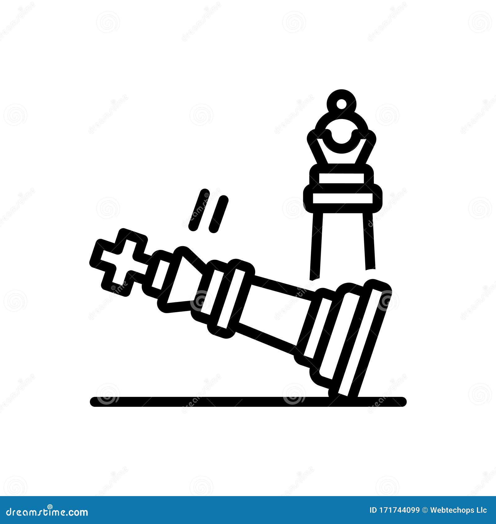 Black Line Icon for Defeat, Challenge and Strategy Stock Vector ...