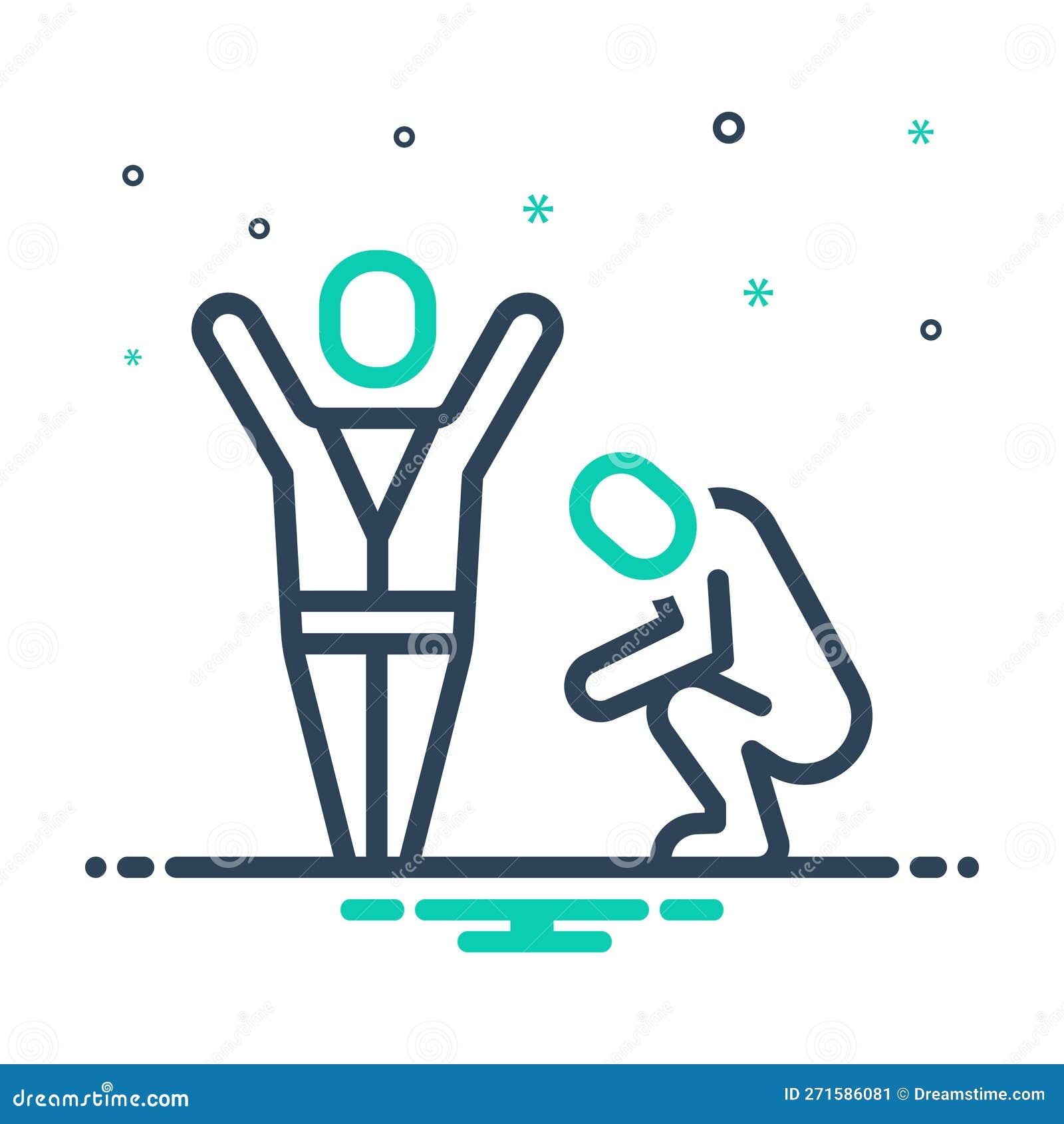 Mix Icon for Defeat, Conquer and Champ Stock Illustration ...