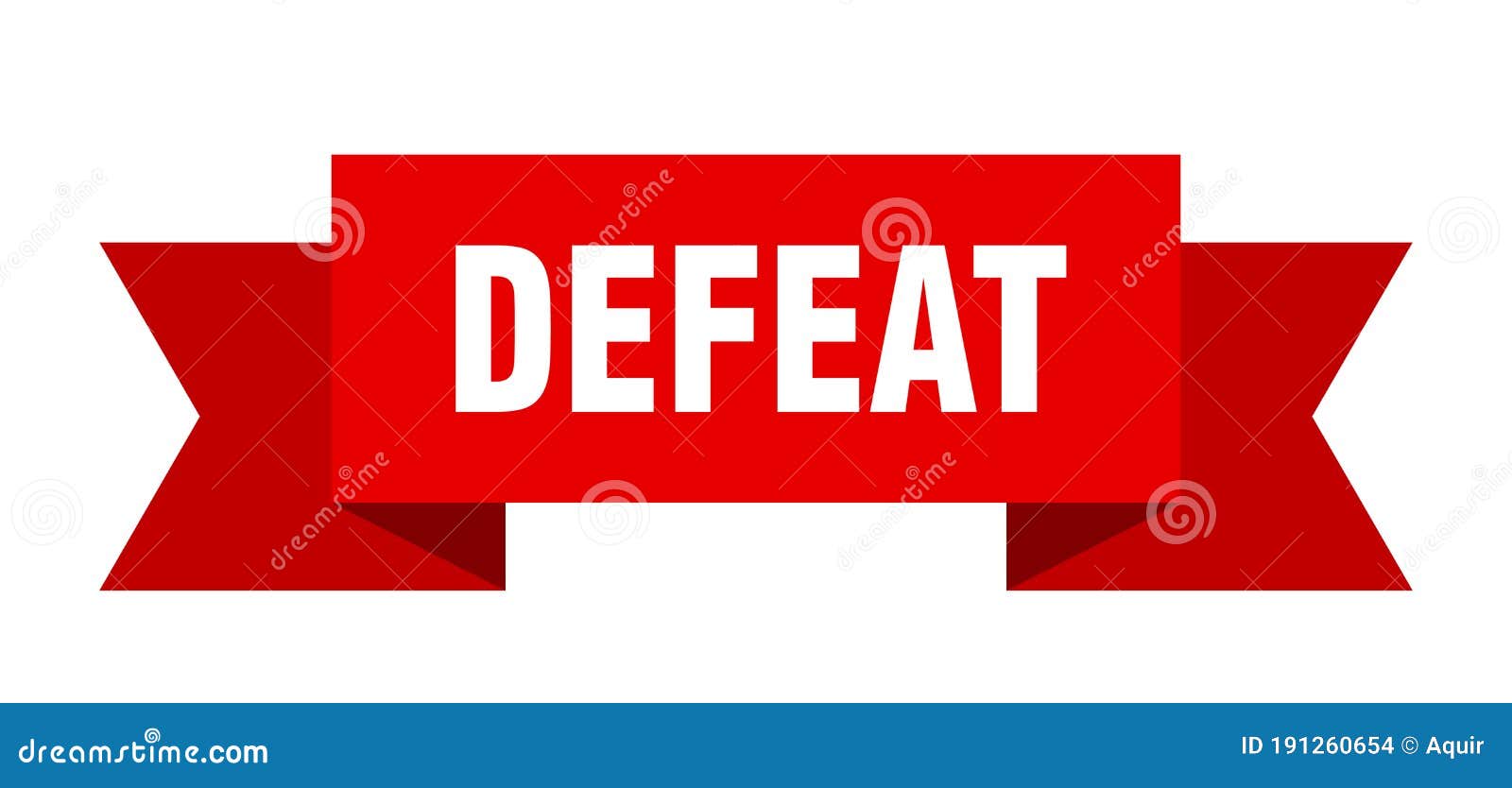 Defeat ribbon. stock vector. Illustration of price, flyer - 191260654