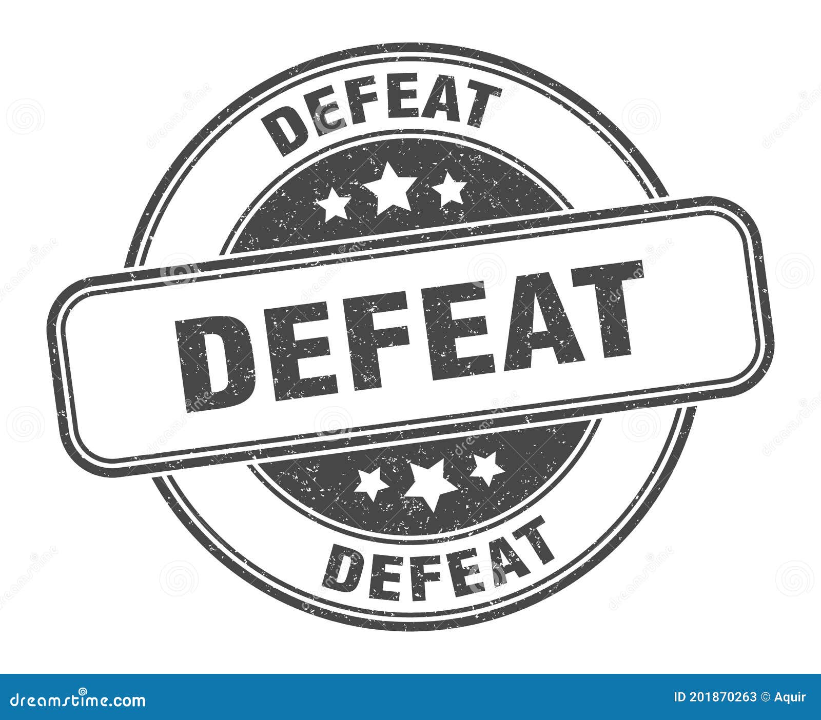 Defeat Stamp. Defeat Round Grunge Sign Stock Vector - Illustration of ...