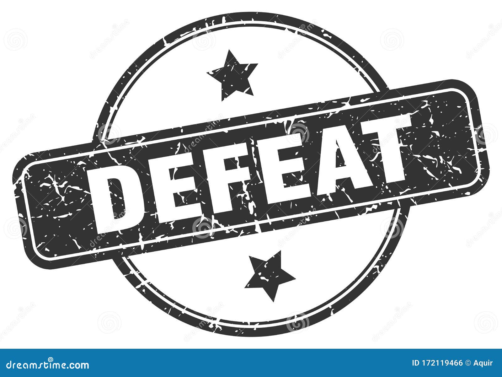 Defeat Stamp. Defeat Round Grunge Sign Stock Vector - Illustration of ...