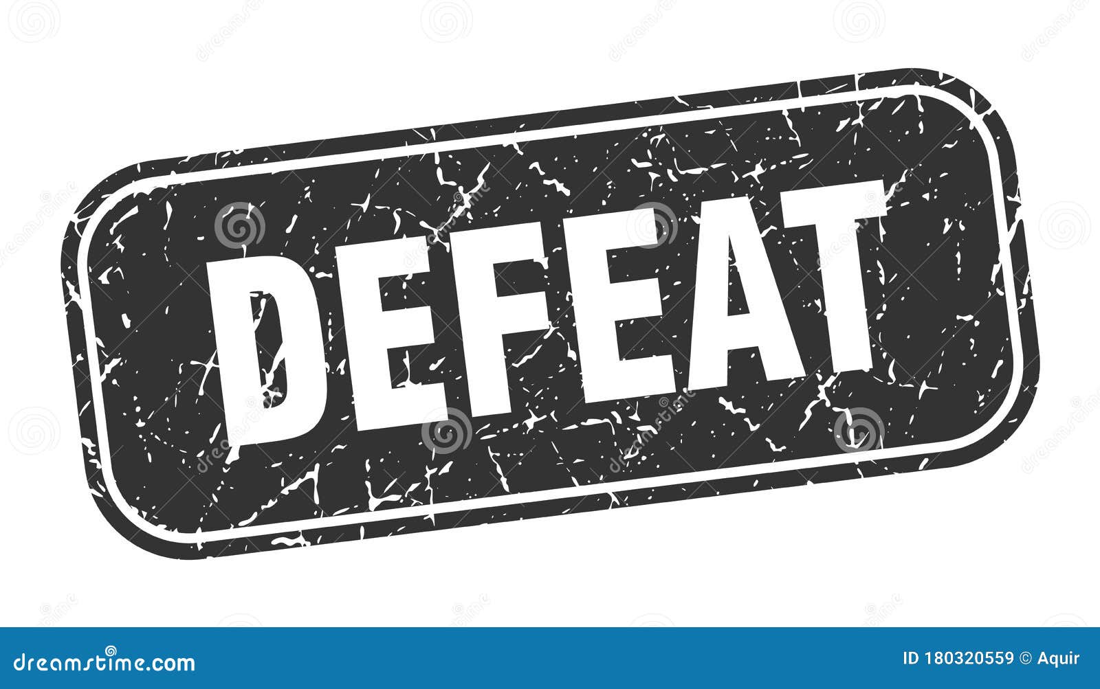 Defeat Stamp. Defeat Grunge Round Sign. Cartoon Vector | CartoonDealer ...