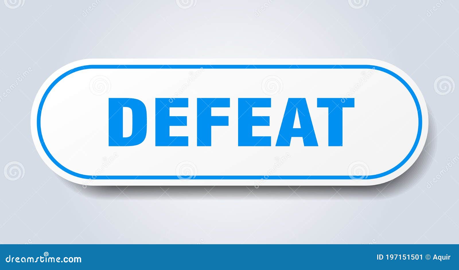 Defeat sticker. stock vector. Illustration of sign, peeler - 197151501