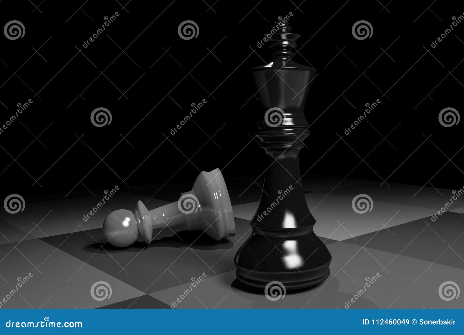Defeat Your Competitor.Winner Concept with Chess Stock Illustration ...