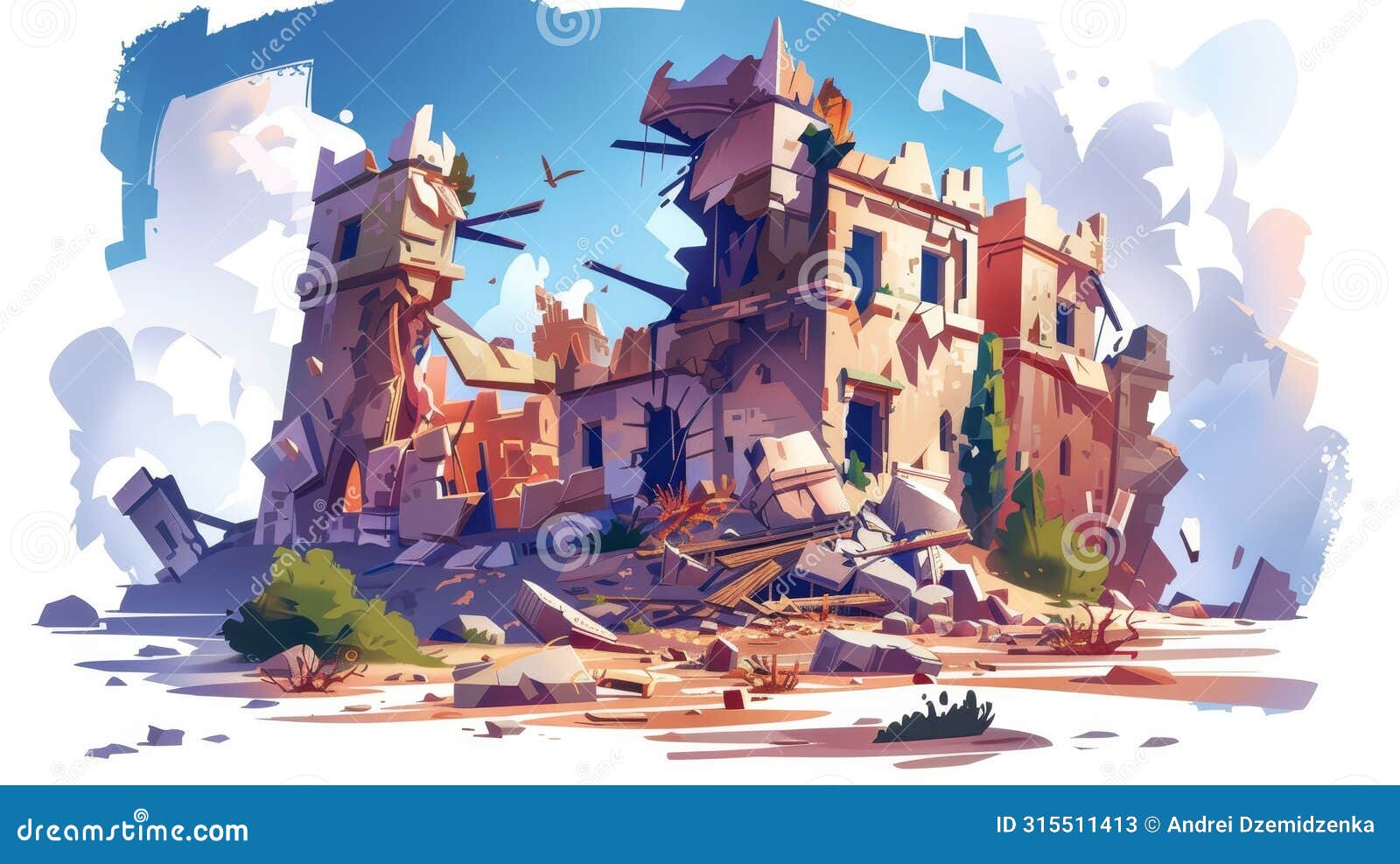 Defeated Building, Damaged Structure, Consequences of a Disaster ...