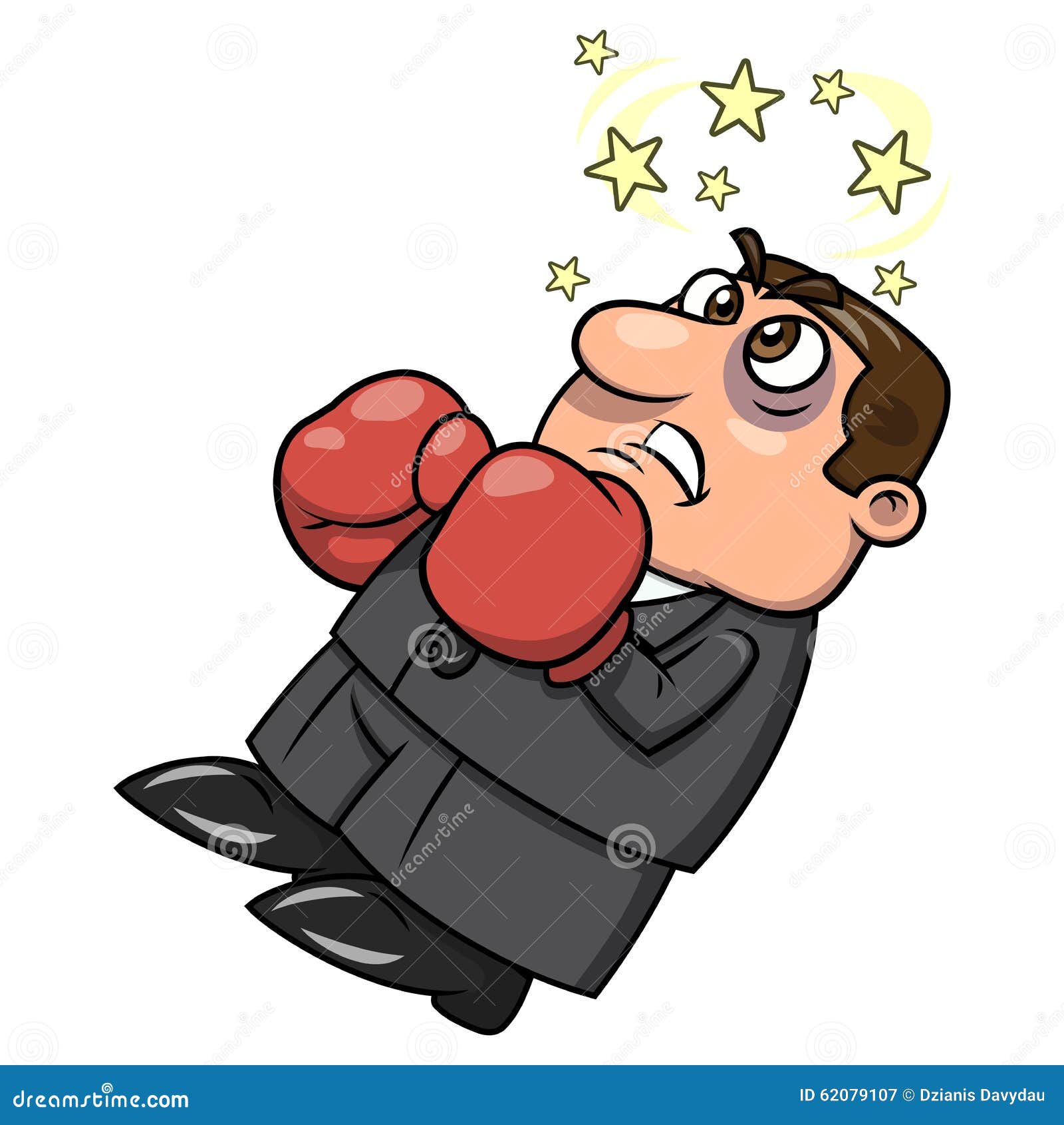 Defeated Businessman in Boxing Gloves 2 Stock Vector - Illustration of ...
