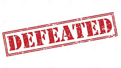 Defeated red stamp stock illustration. Illustration of background ...