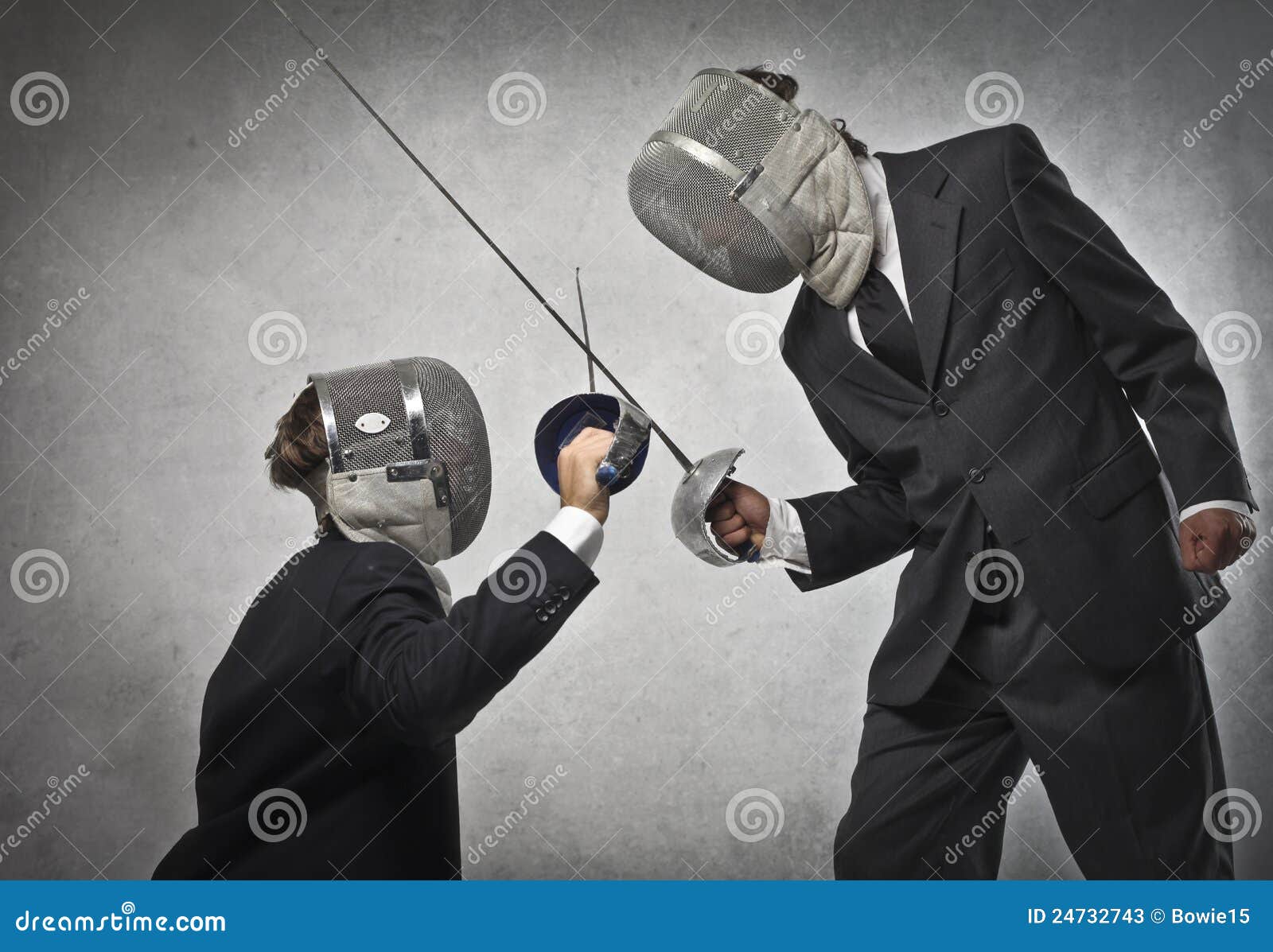 Defeating rivals stock image. Image of business, fencing - 24732743