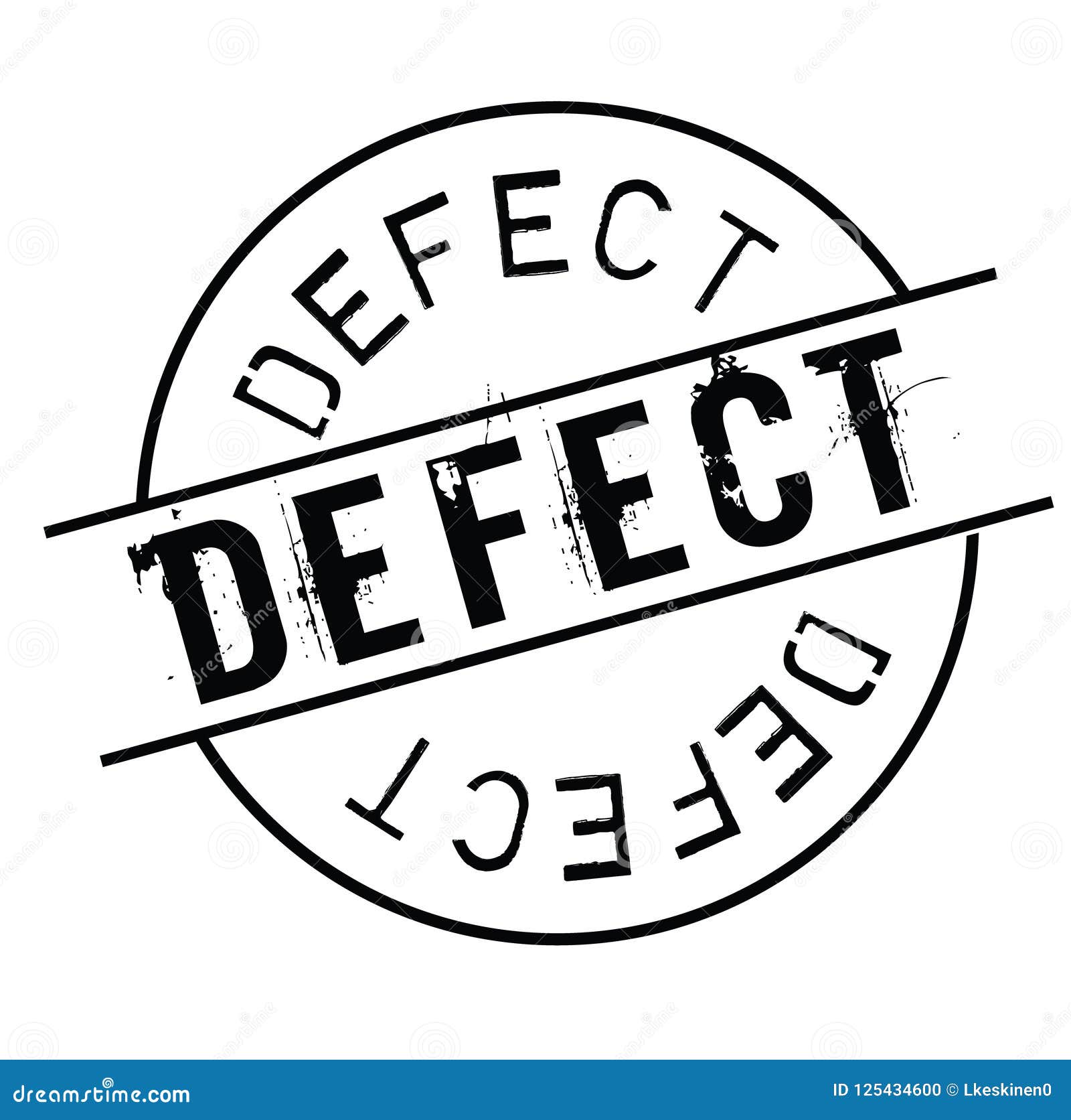 Defect stamp on white stock vector. Illustration of business - 125434600