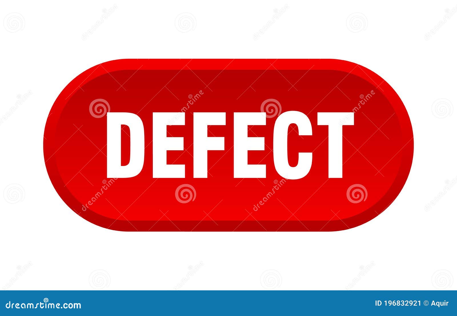 Defect button stock vector. Illustration of template - 196832921