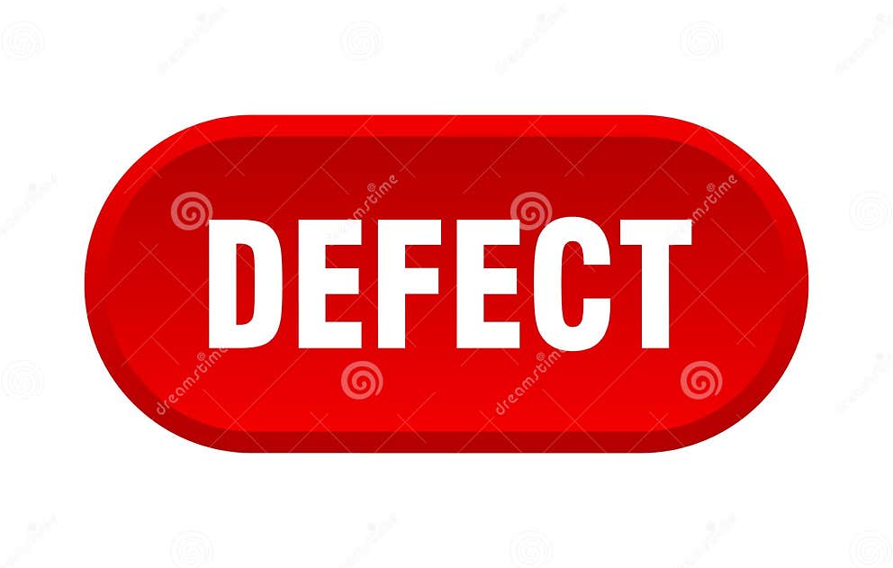 Defect button stock vector. Illustration of template - 196832921