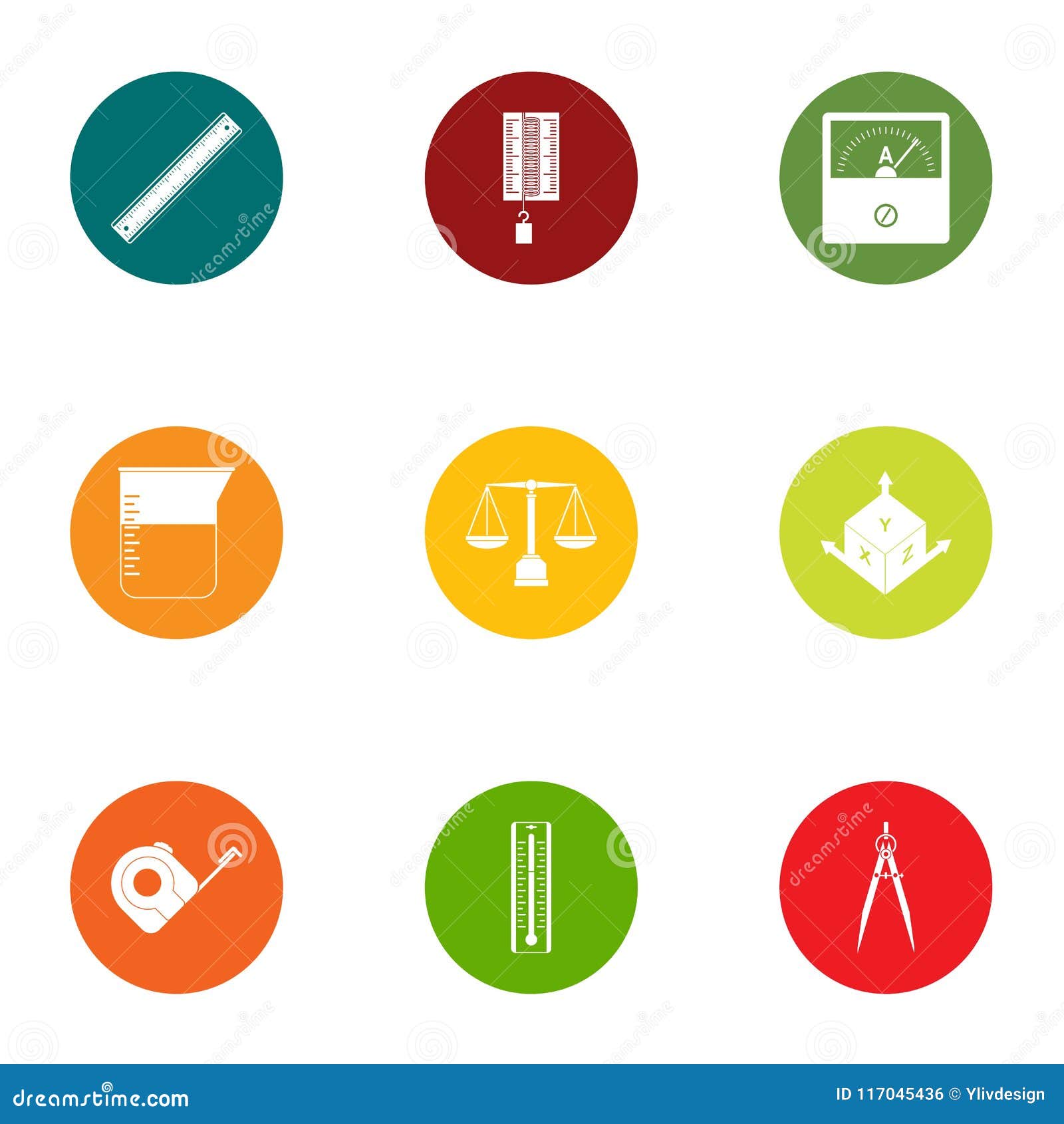 Defect Icons Set, Flat Style Stock Vector - Illustration of materia ...