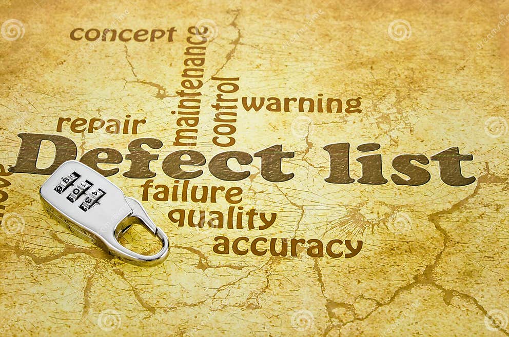 Defect List stock image. Image of number, accuracy, guality - 21933591