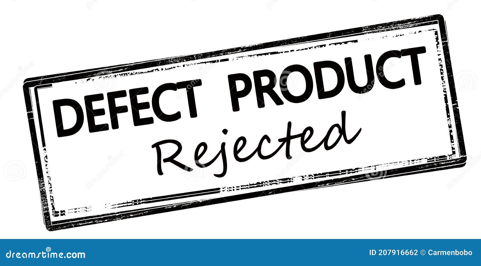 Stamp with Text Defect Product Rejected Stock Illustration ...