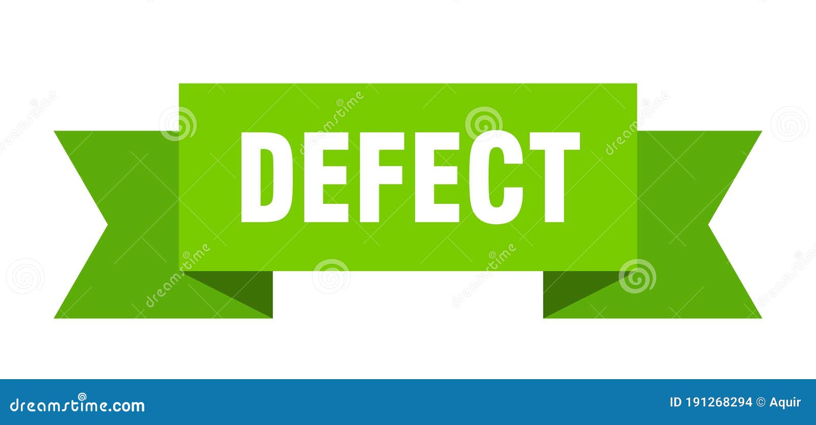 Defect ribbon. stock vector. Illustration of flat, paper - 191268294