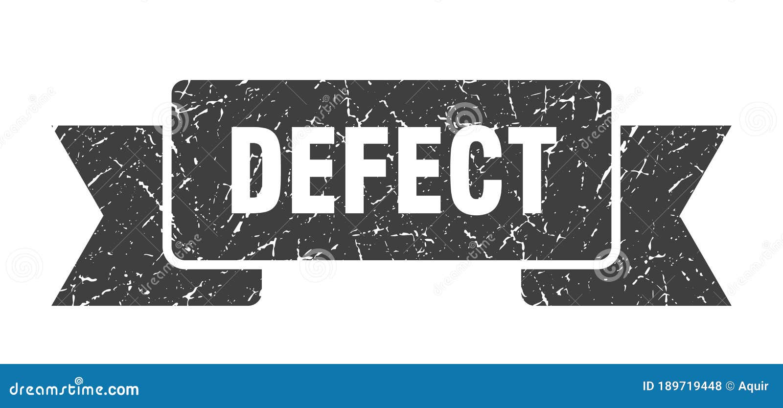Defect ribbon. stock vector. Illustration of gray, vintage - 189719448