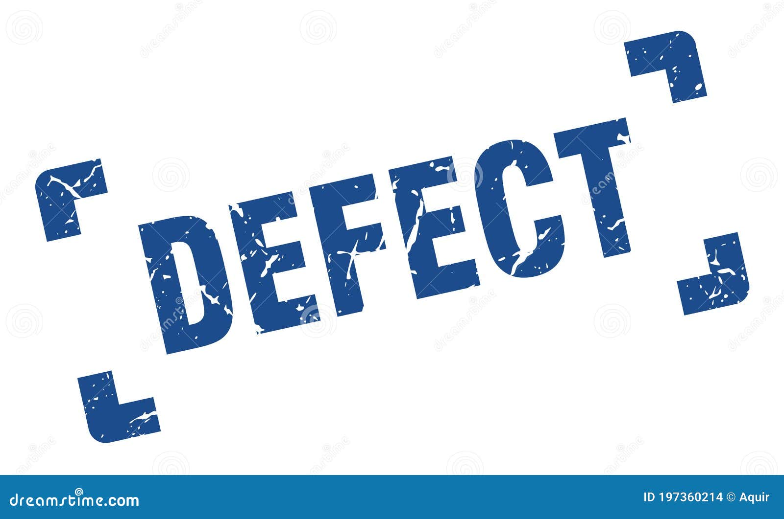 Defect stamp stock vector. Illustration of stamp, blue - 197360214