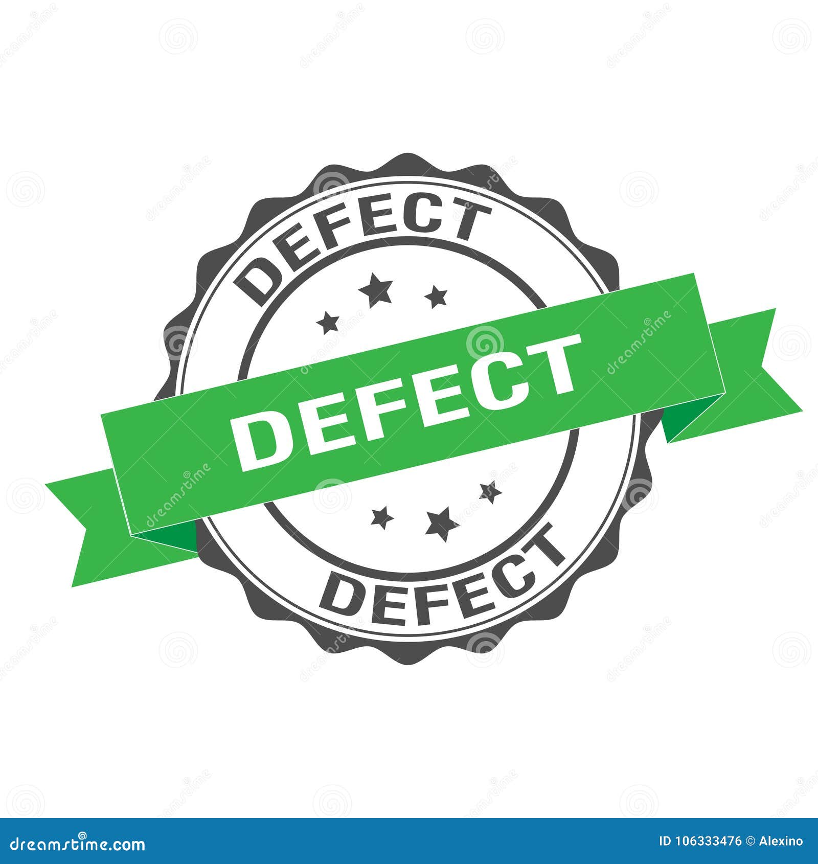 Defect stamp illustration stock vector. Illustration of symbol - 106333476