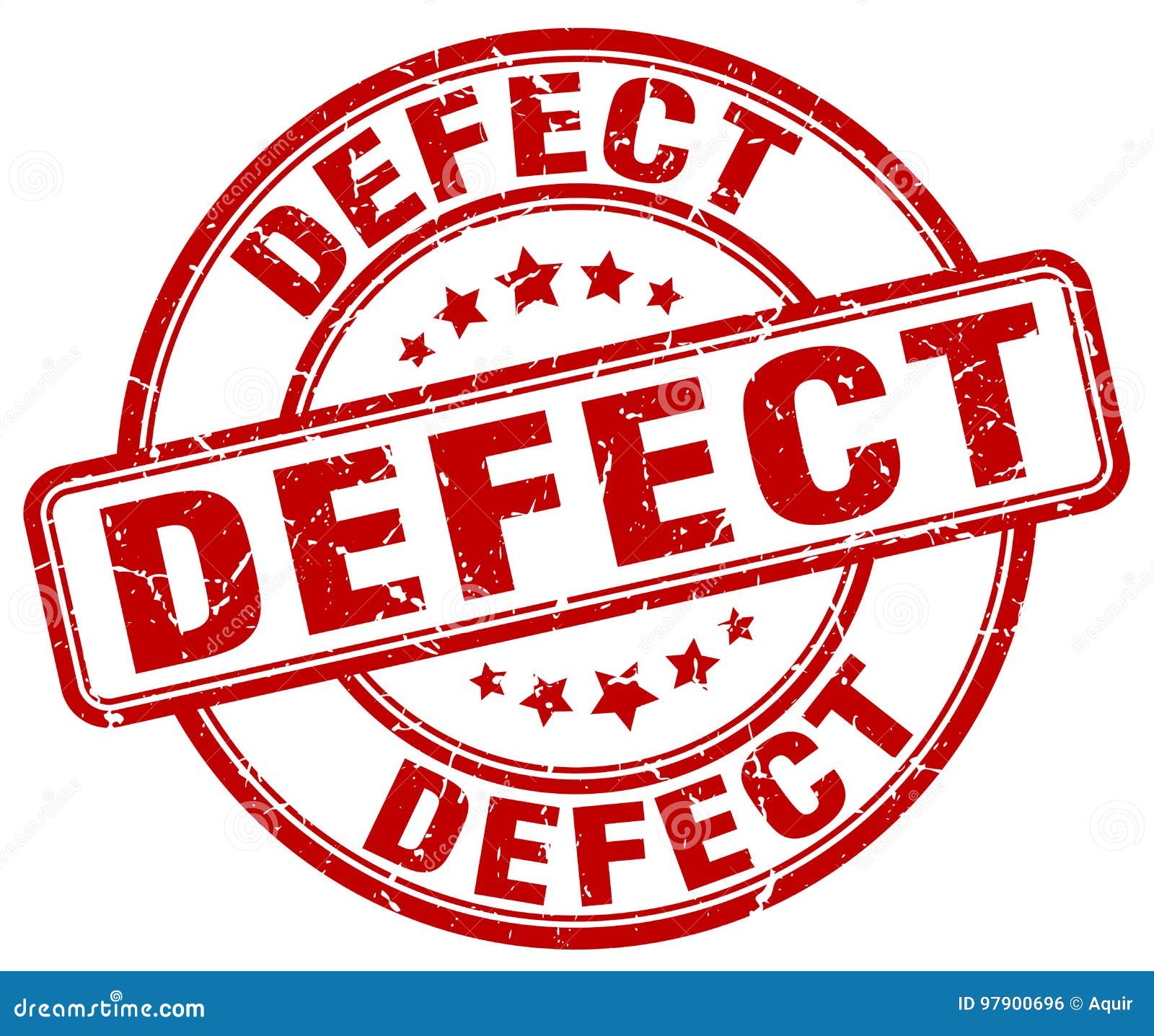 Defect. Defect Round Blue And Gold Label Isolated On Transparent ...