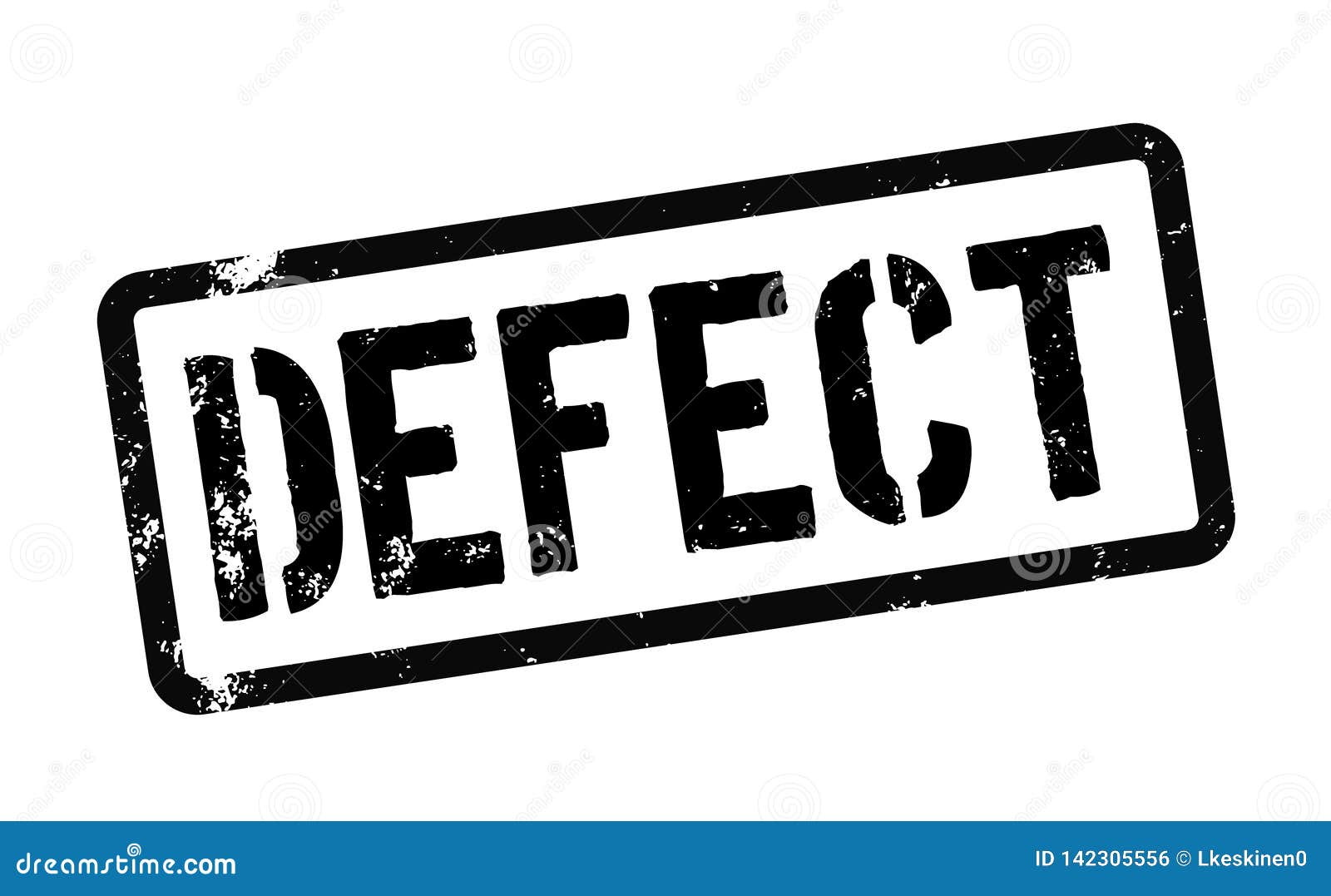 Defect stamp on white stock vector. Illustration of recalling - 142305556