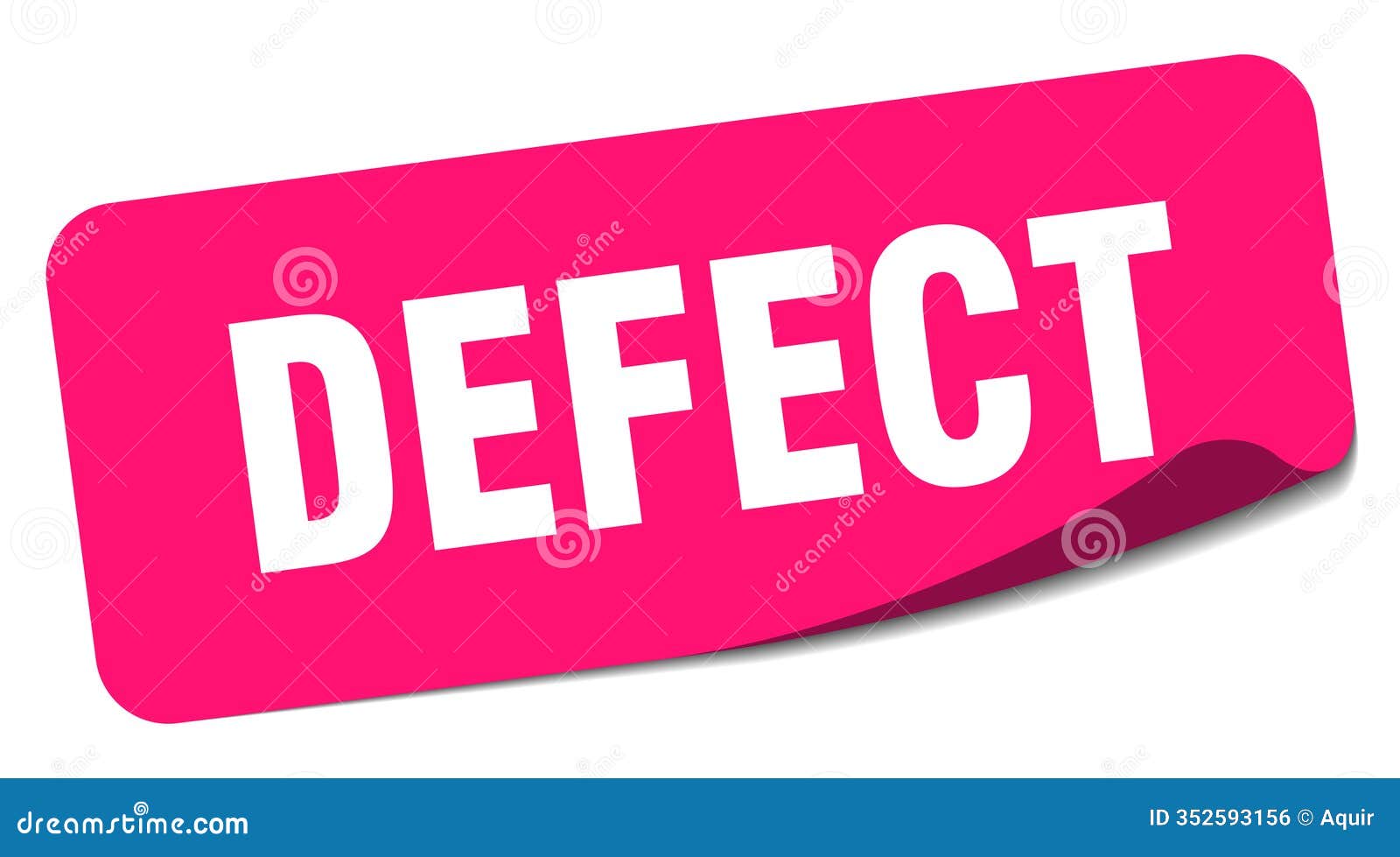 Defect Sticker. Defect Sign Isolated On Gray Background Cartoon Vector ...