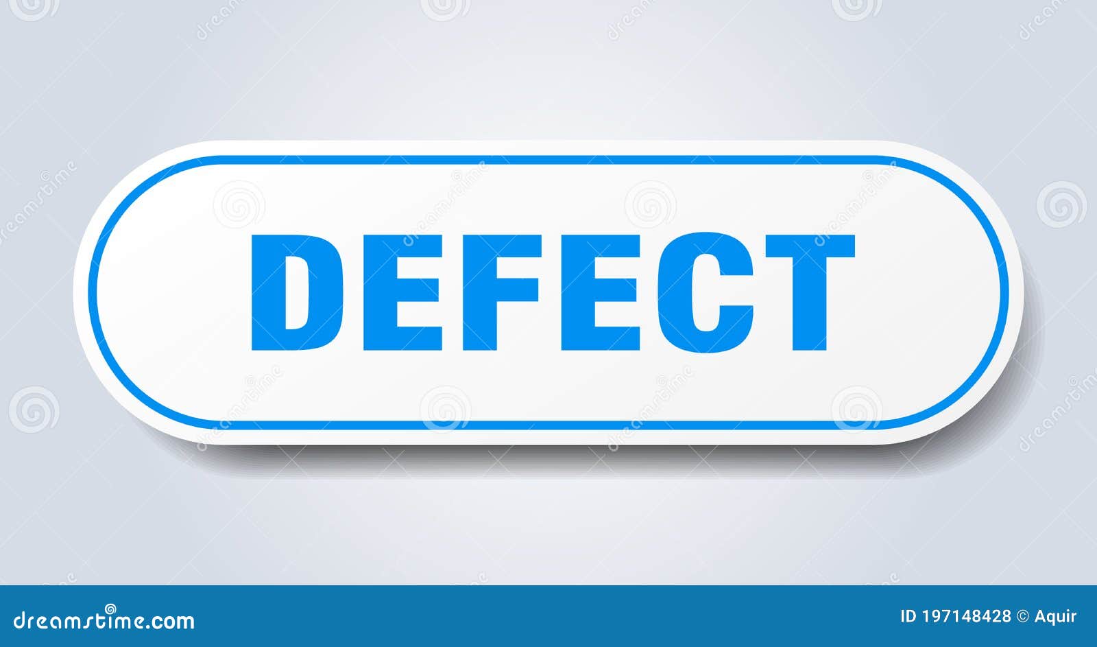 Defect sticker. stock vector. Illustration of isolated - 197148428