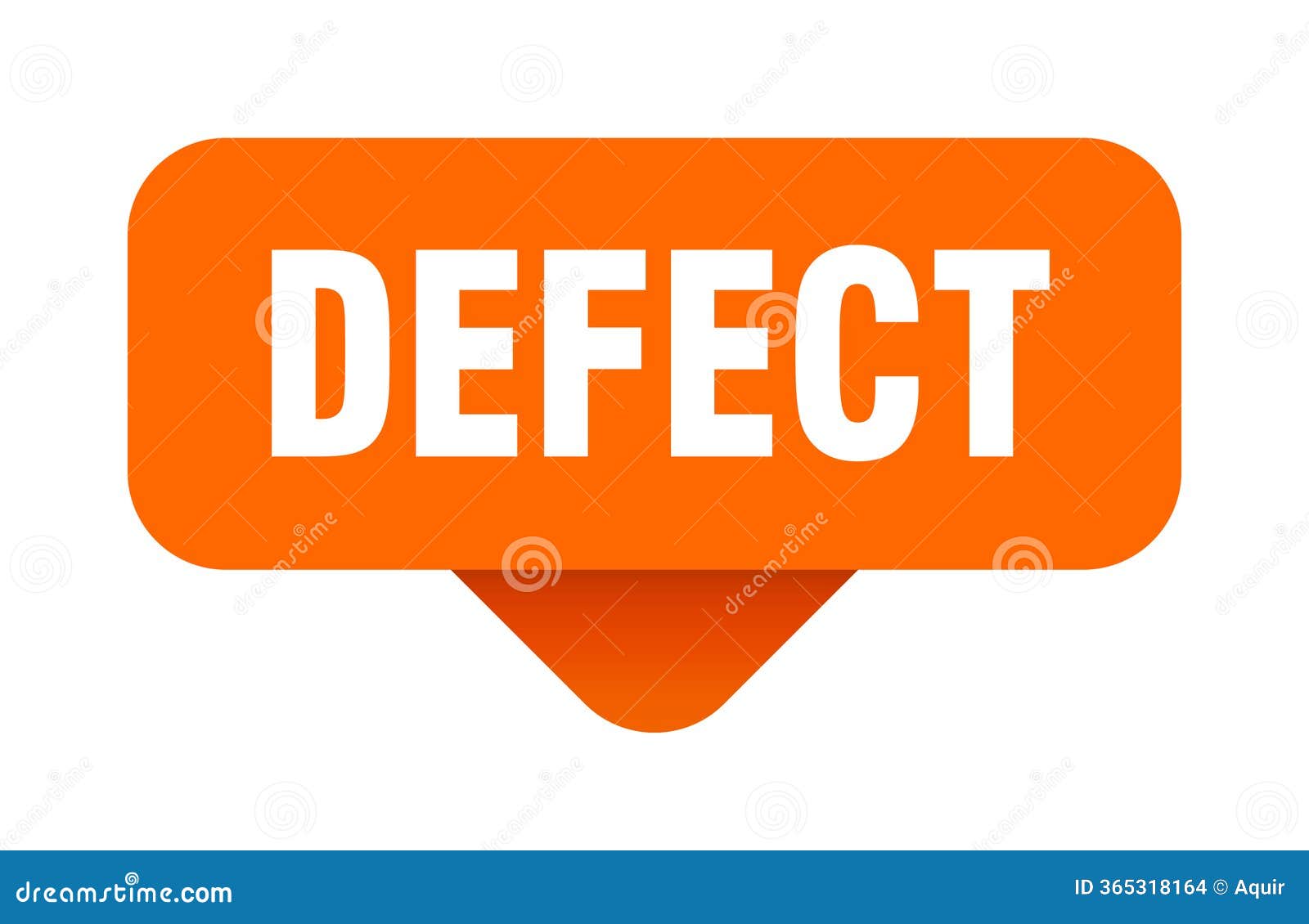 Defect Sticker. Defect Sign Isolated On Gray Background Cartoon Vector ...