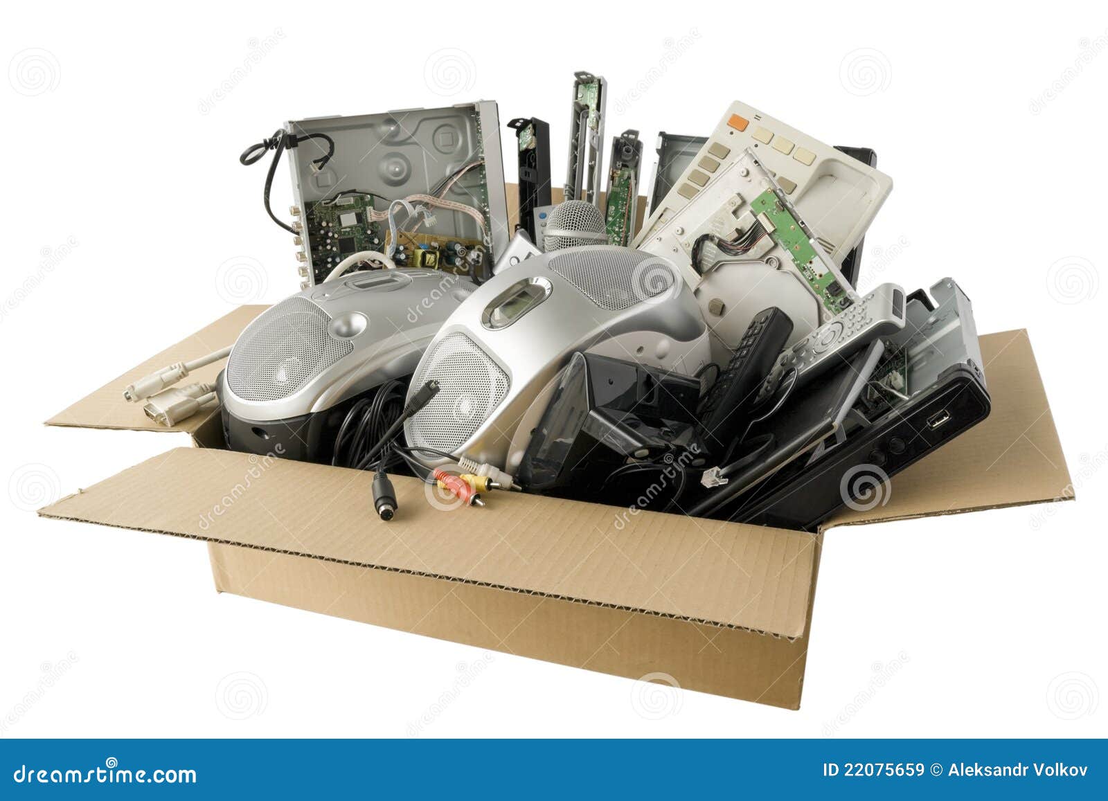 Defecte Audio En Videoelektronika Stock Afbeelding - Image of telefoon ...