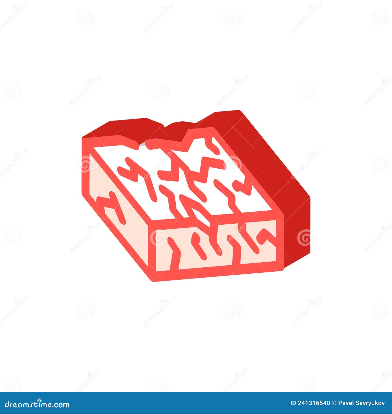 Defective Brick Isometric Icon Vector Illustration Stock Vector ...