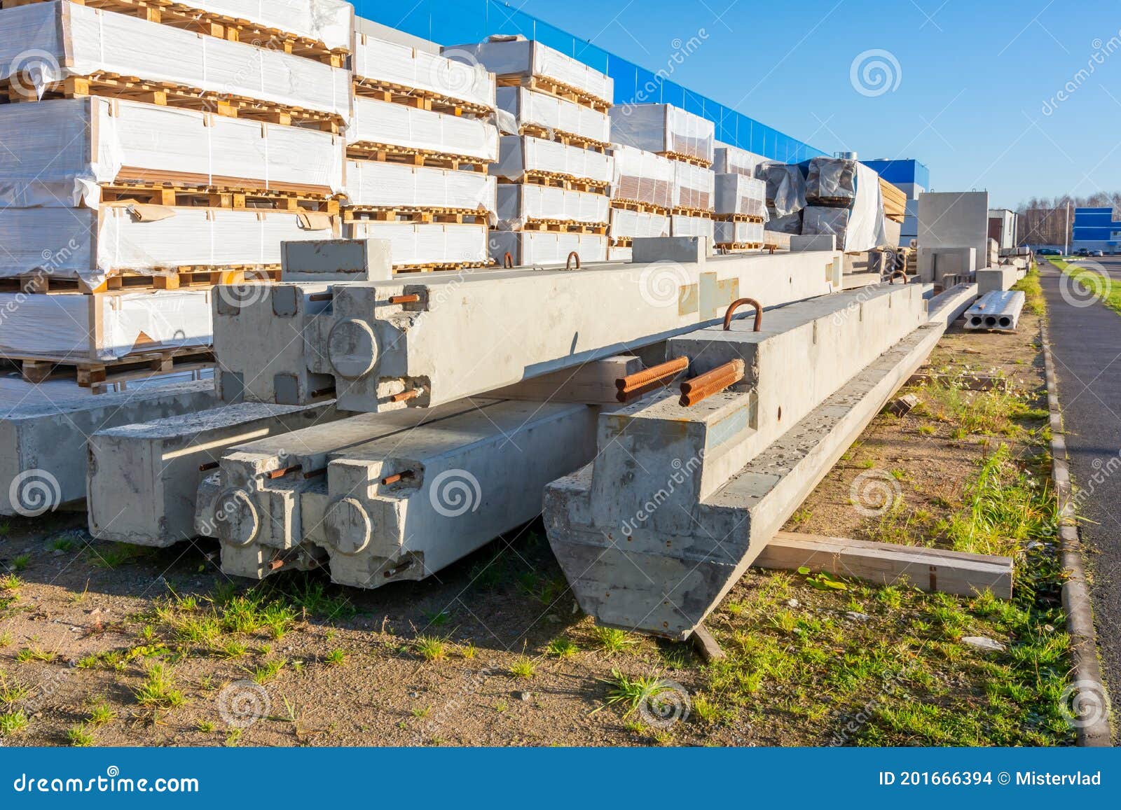 Defective Concrete Beams in Factory Warehouse Stock Photo - Image of ...