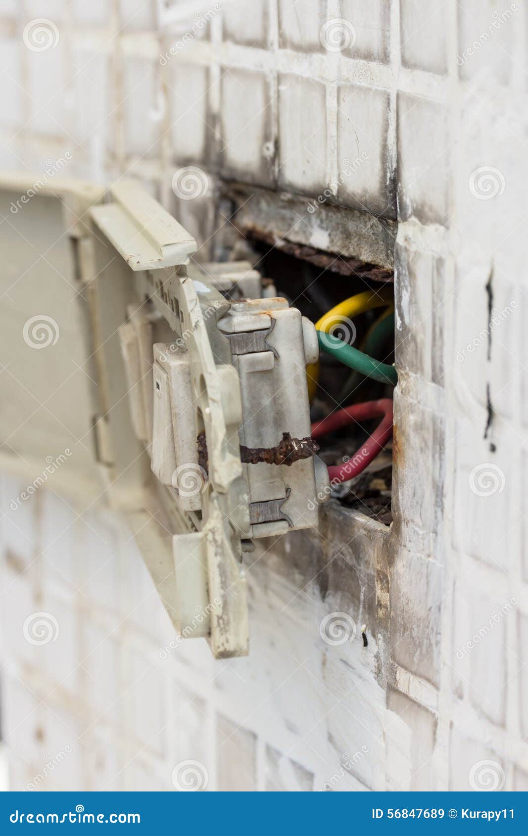 Defective Electrical Wiring Cause Of Fire At Home Royalty-Free Stock ...