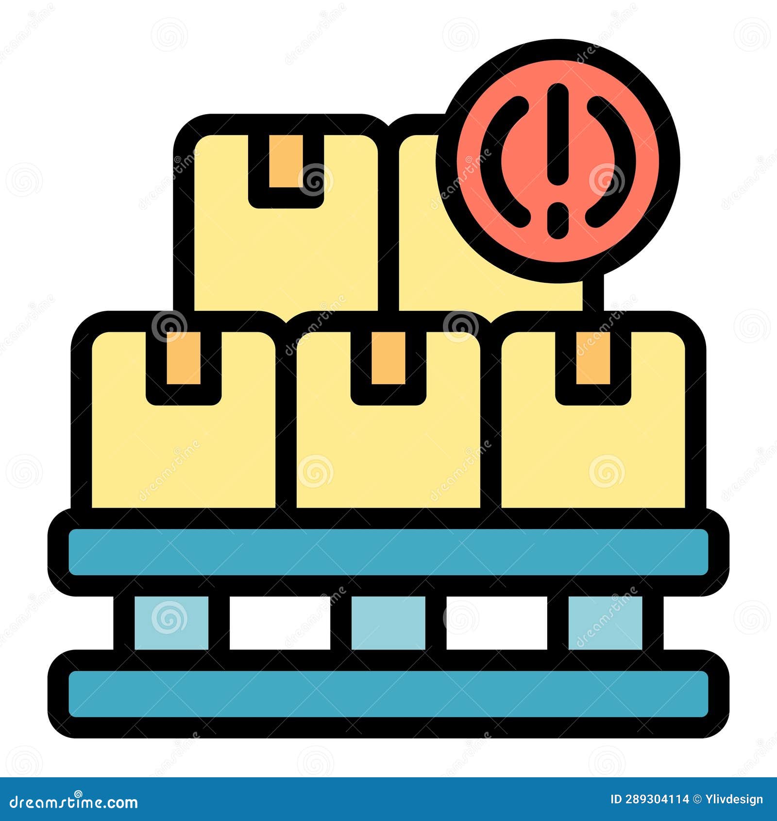 Defective Parcel Box Icon Vector Flat Stock Vector - Illustration of ...