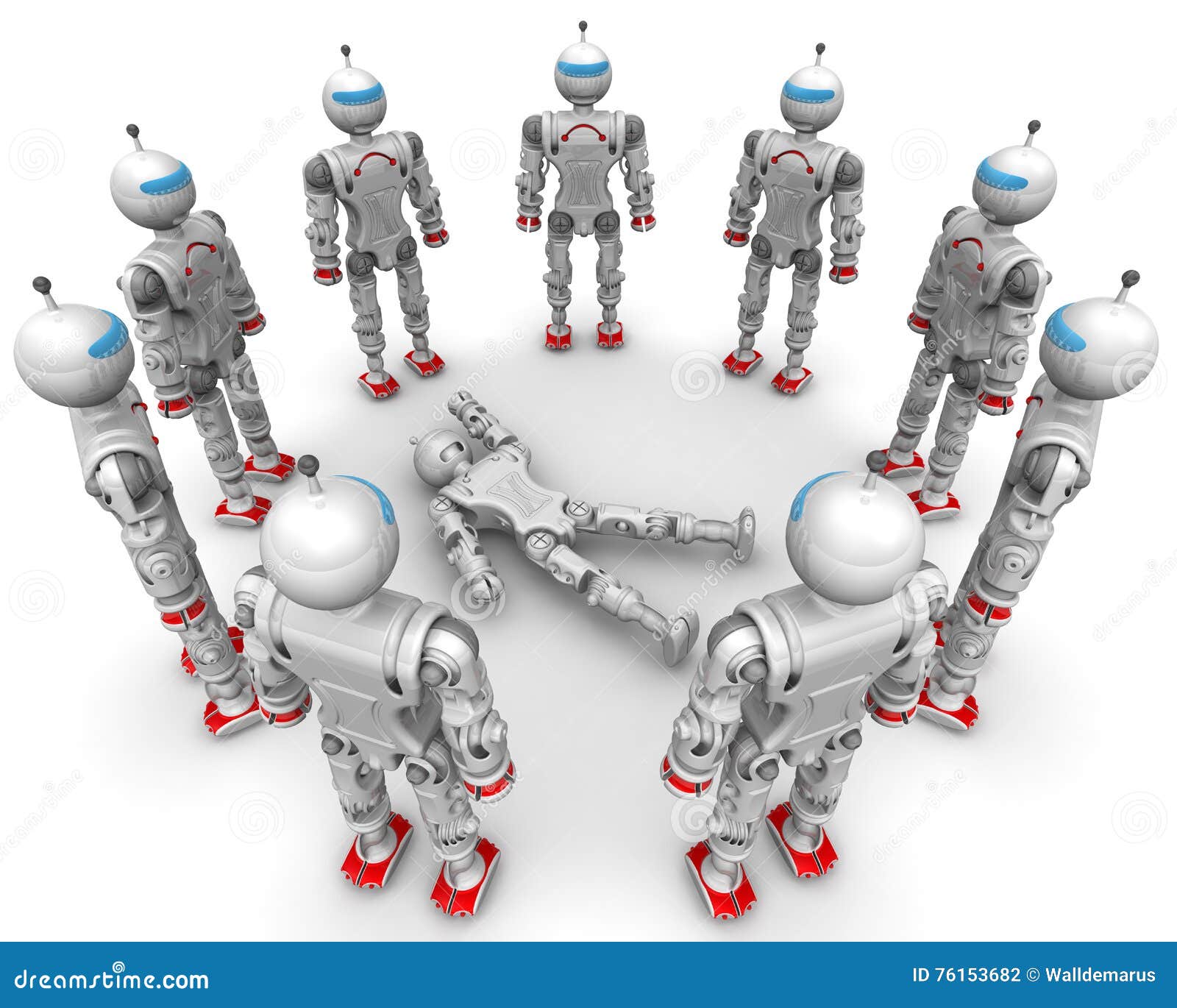 Defective Robot Surrounded Operable Royalty-Free Stock Image ...
