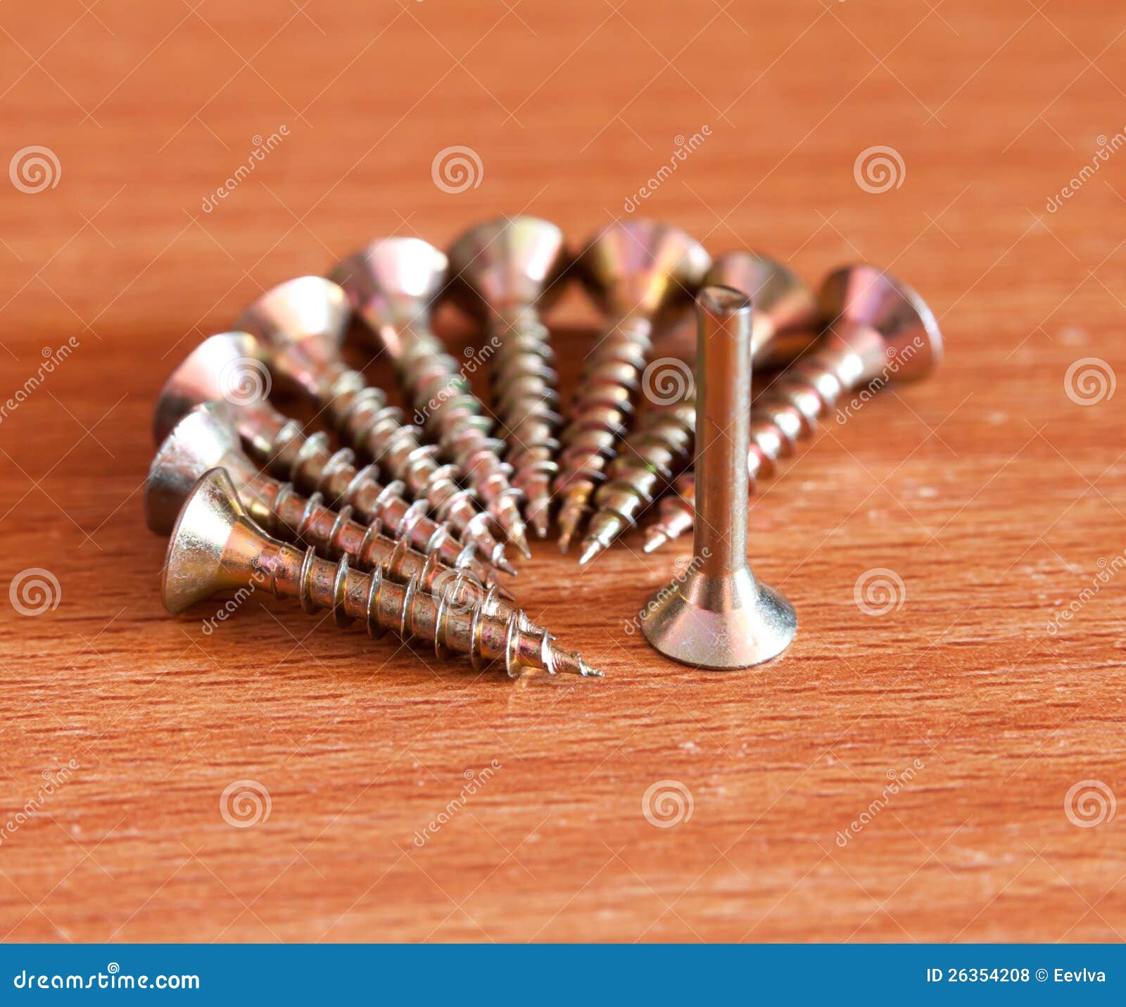 Defective screw. stock photo. Image of group, brass, steel - 26354208