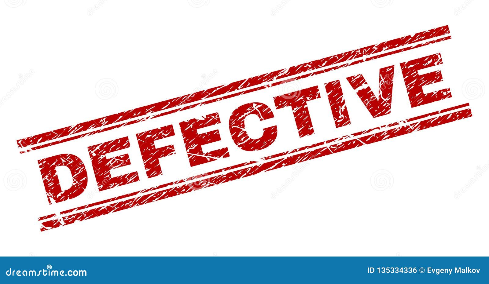 Grunge Textured DEFECTIVE Stamp Seal Stock Vector - Illustration of ...