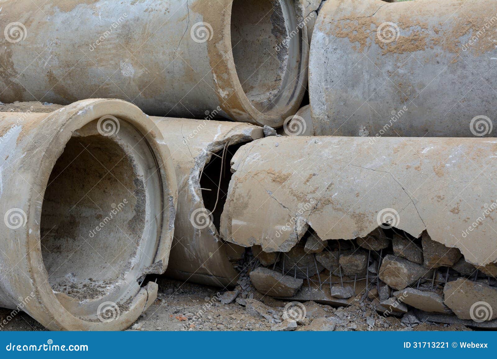 Defective sewer pipes stock image. Image of quality, drainage - 31713221