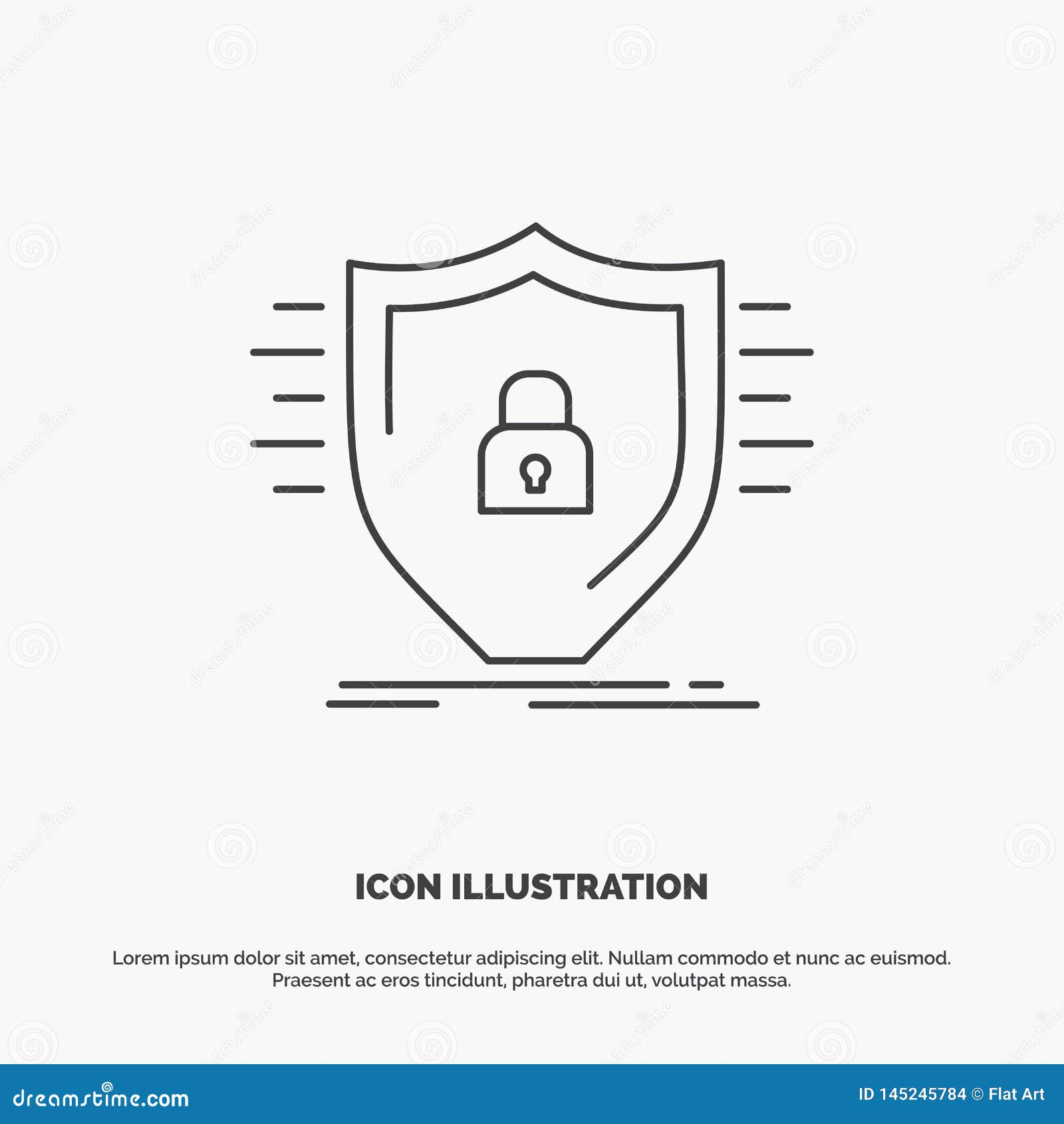 Defence, Firewall, Protection, Safety, Shield Line Icon On Transparent ...