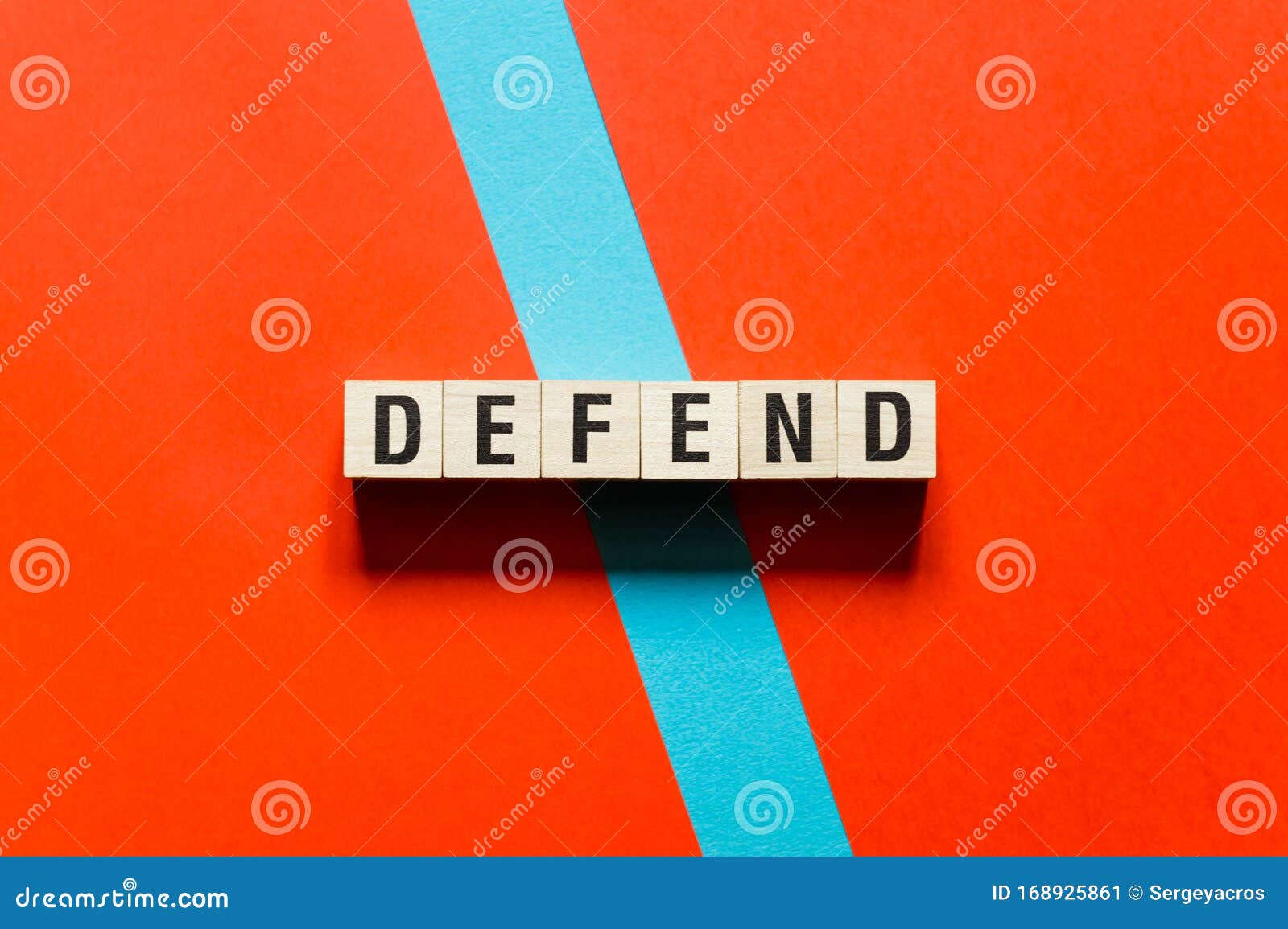 Defend Word Concept on Cubes Stock Image - Image of altitude, accused ...