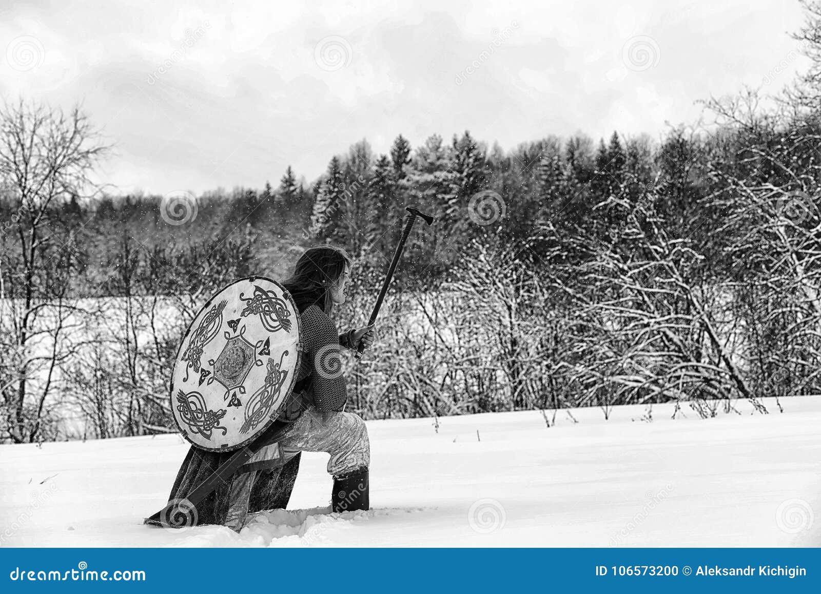 Defender the Young Warrior in Armor Stock Photo - Image of aggression ...