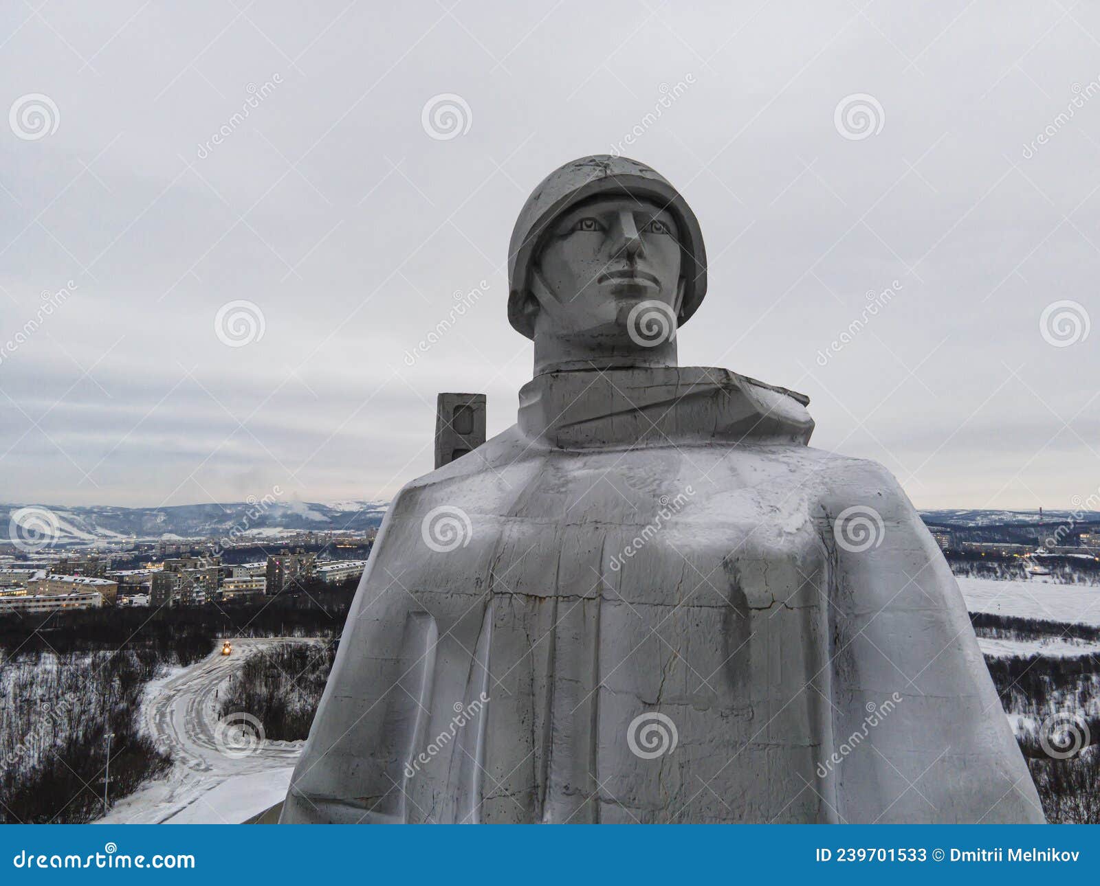 Defenders Of The Soviet Arctic Monument In Murmansk Editorial Stock