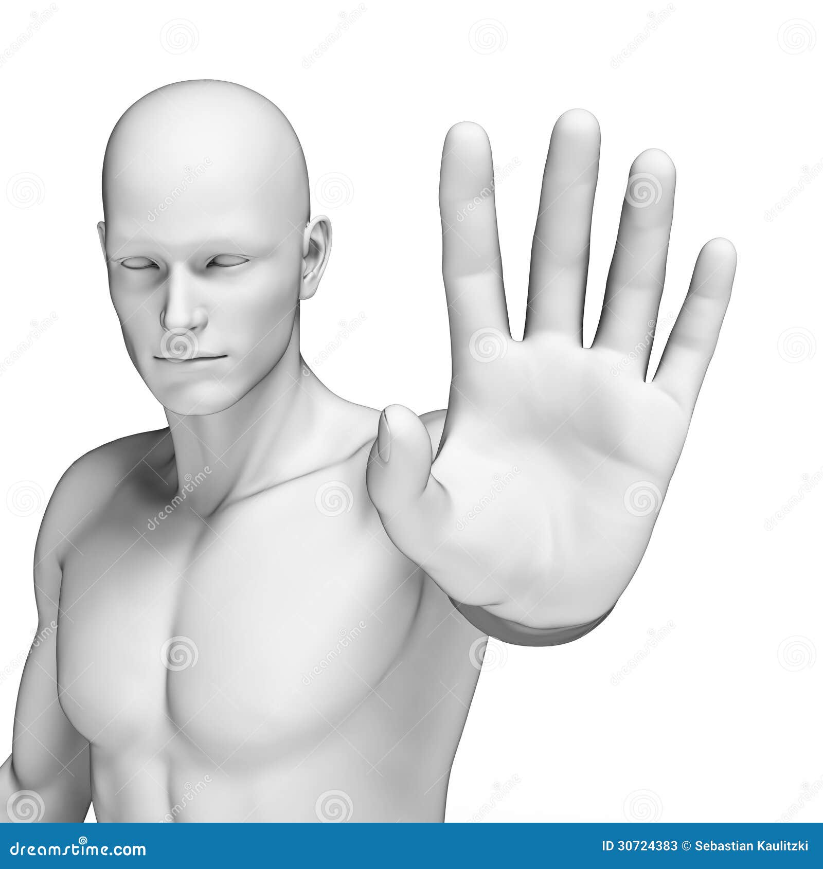 Defending man stock illustration. Illustration of anatomical - 30724383