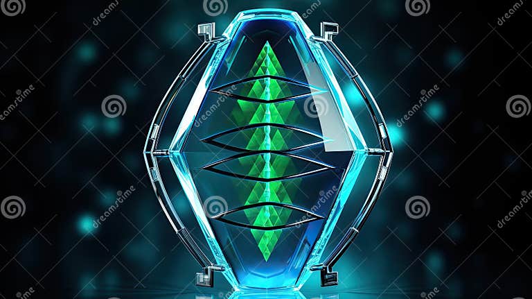 Defense dna shield stock illustration. Illustration of generated ...
