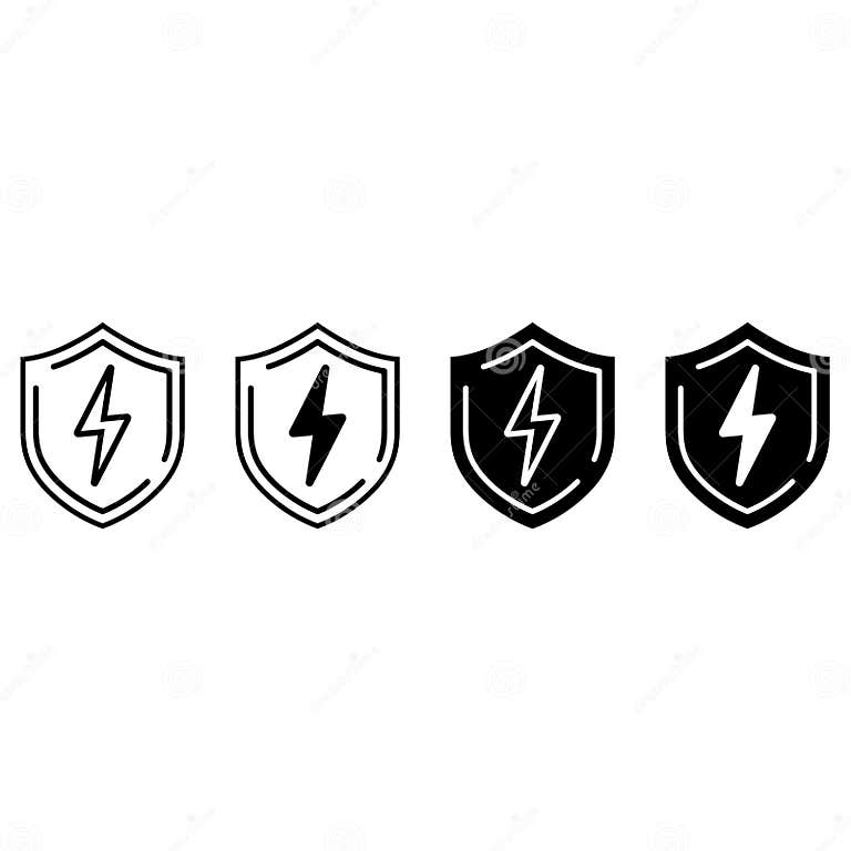 Defense Icon Vector Set. Computer Security Illustration Sign Collection ...