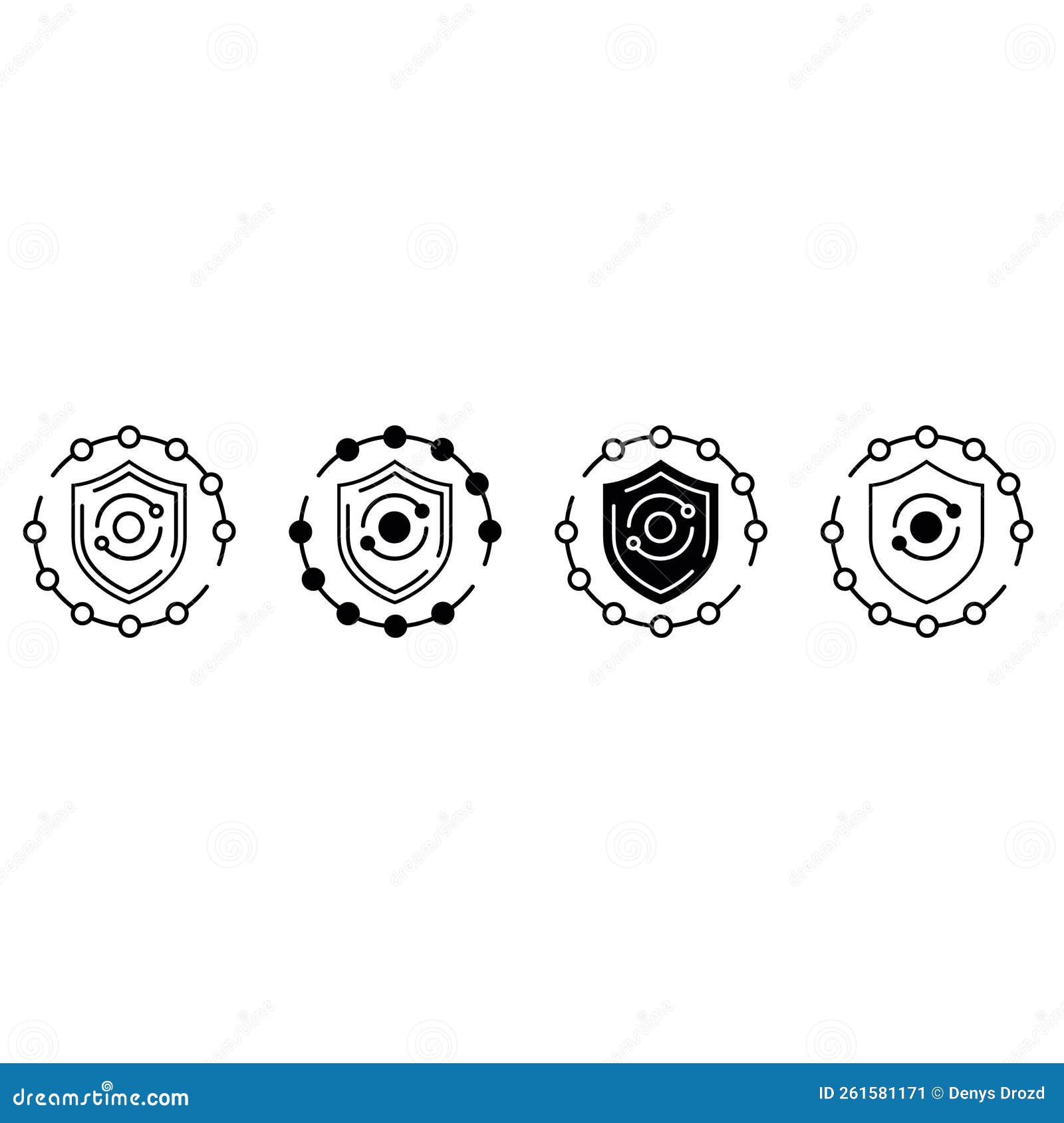 Defense Icon Vector Set. Computer Security Illustration Sign Collection ...