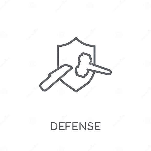 Defense Linear Icon. Modern Outline Defense Logo Concept on Whit Stock ...