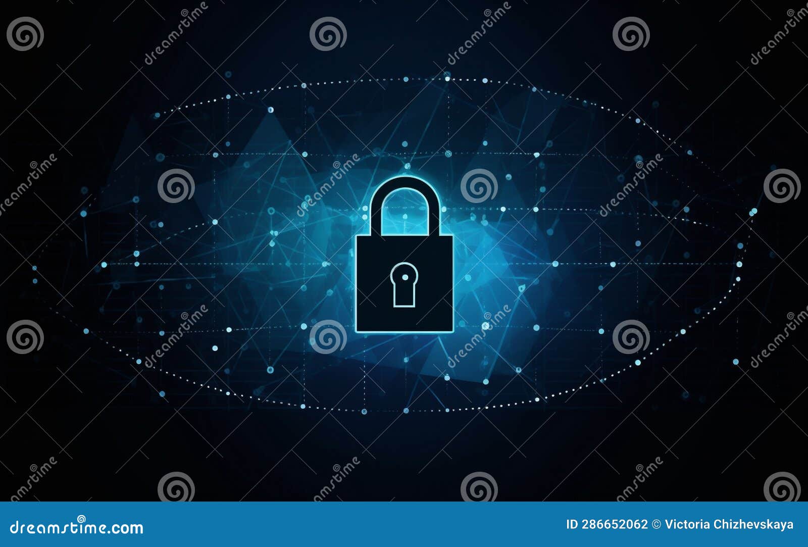 Digital Cyberspace Technology Lock Protection System Security Network ...