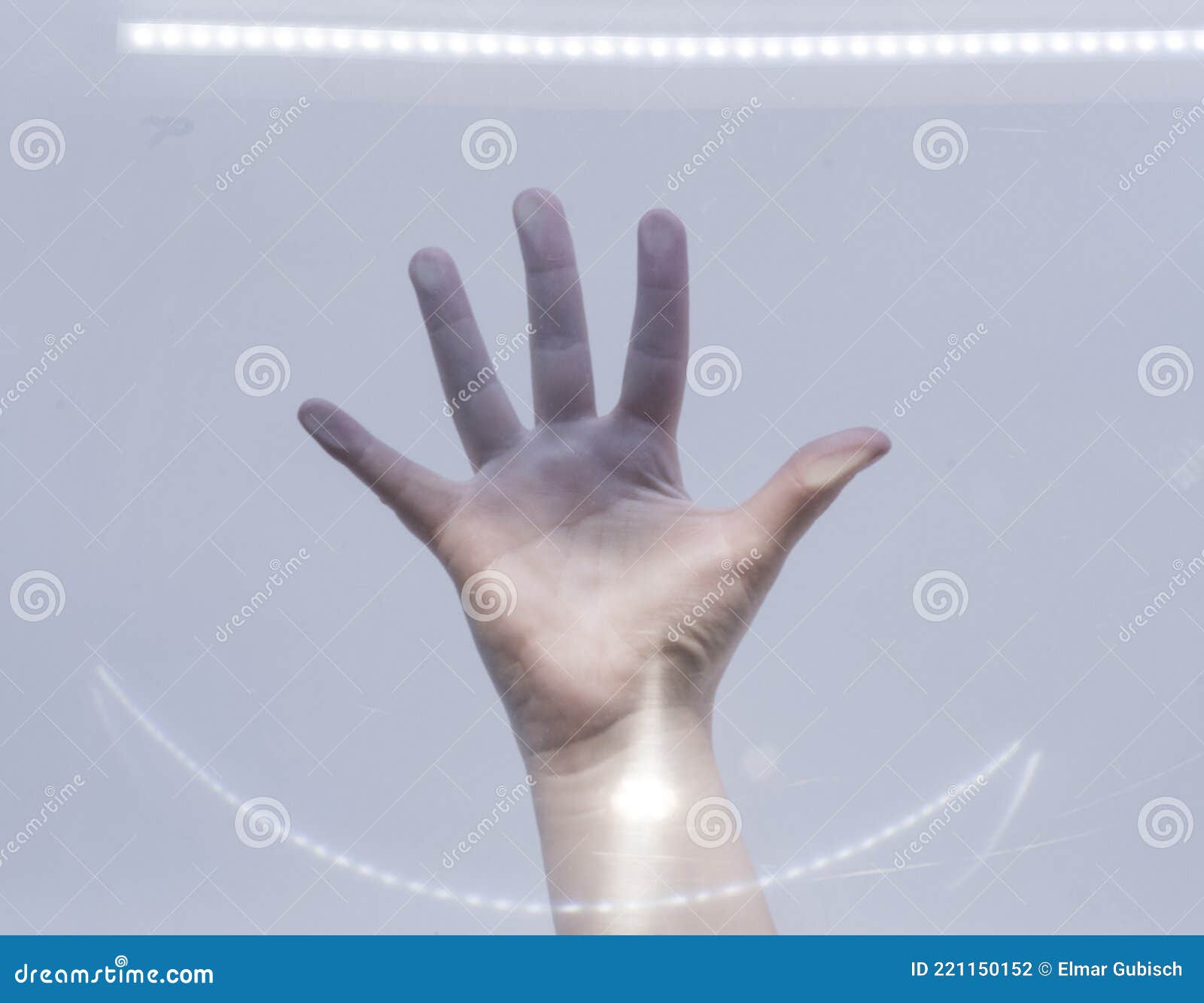 Defense Position Signaling No and Unwanted Behavior Stock Photo - Image ...