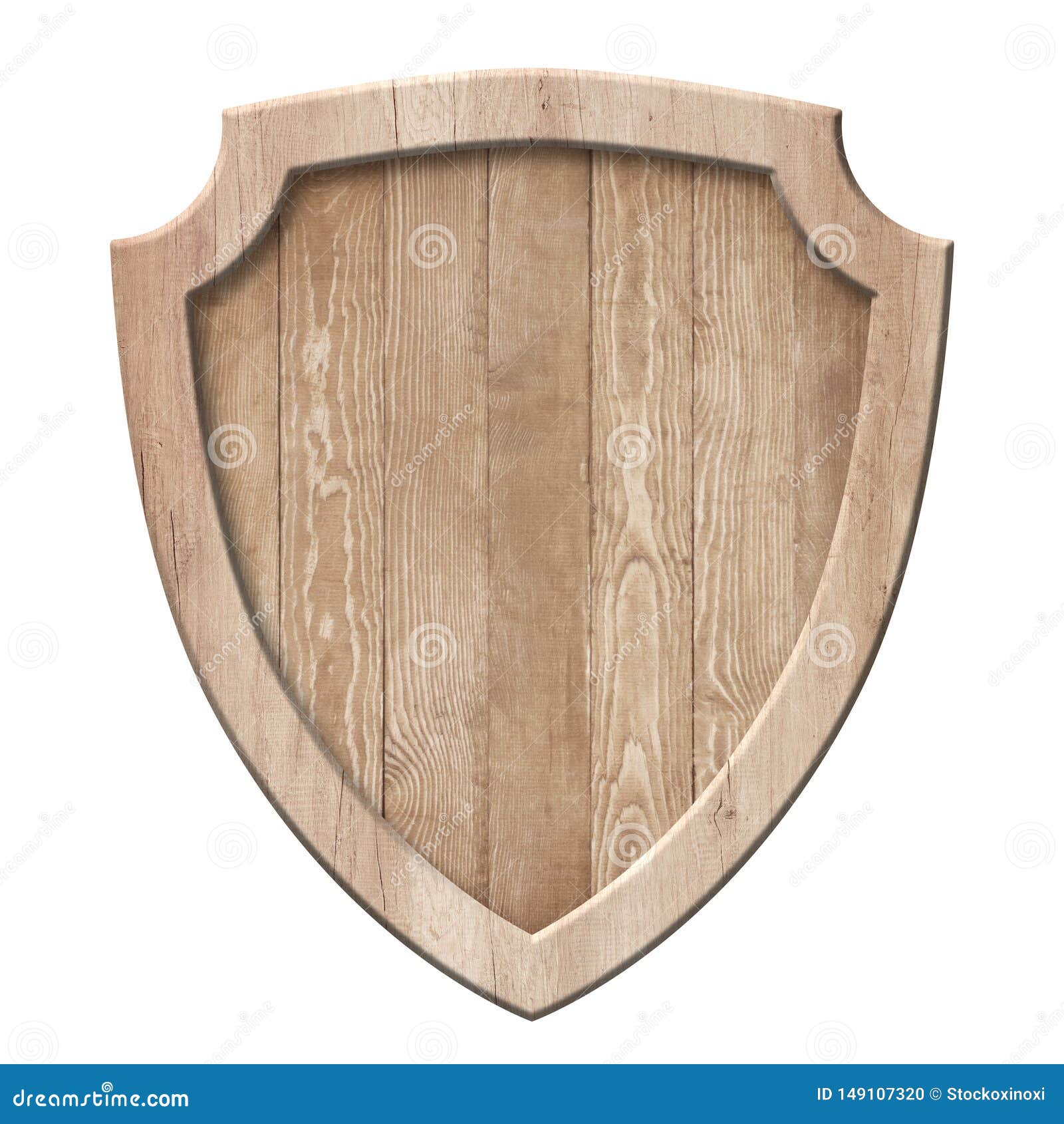 Defense Protection Shield or Board Made of Natural Wood with Bright ...